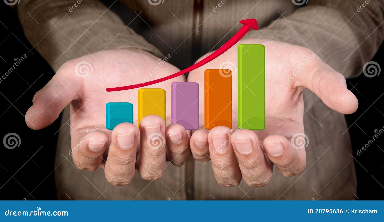 Hand arrow graph stock photo. Image of meeting, chart - 20795636