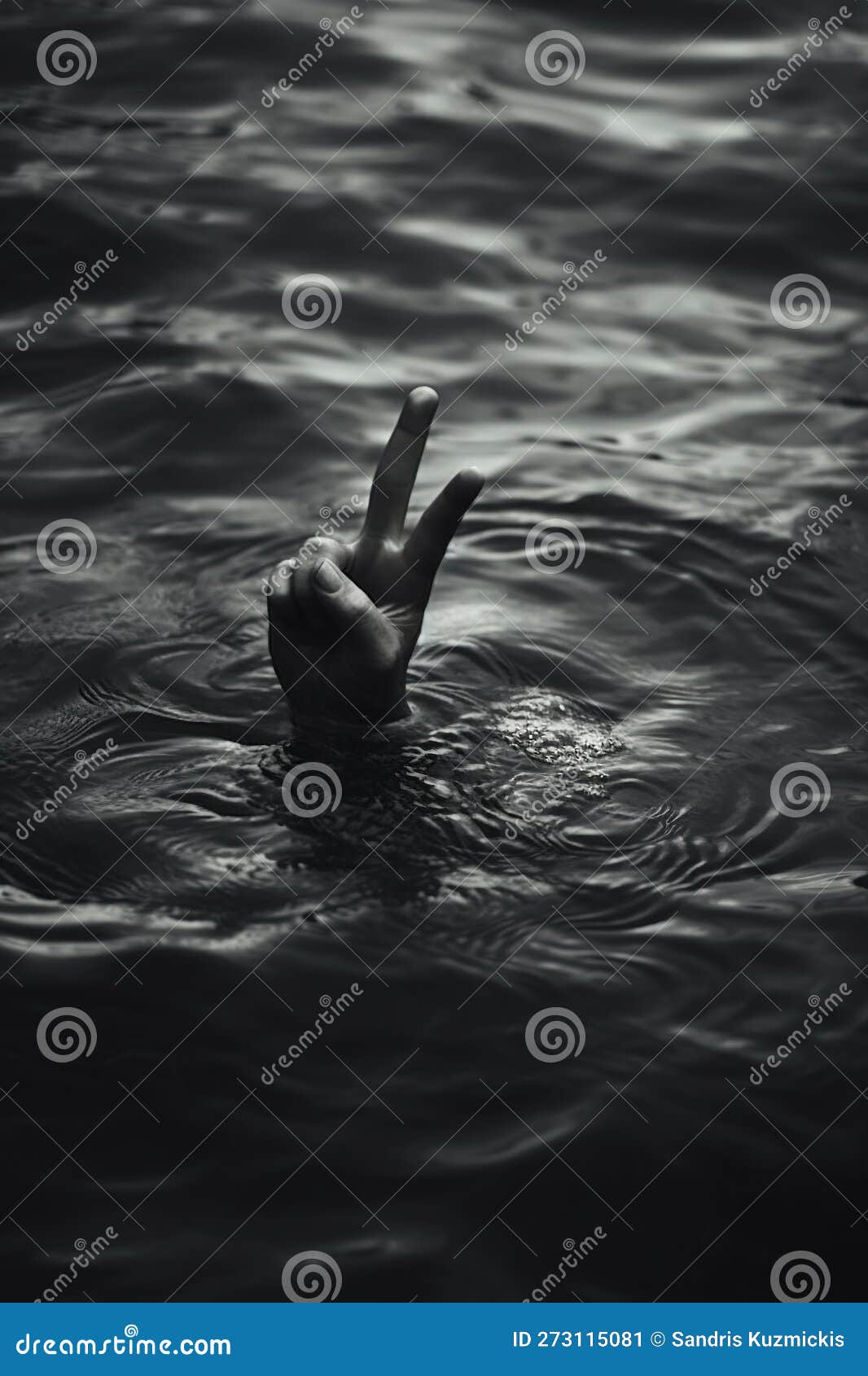 Hand Asking for Help Drowning. Generative AI Stock Illustration ...