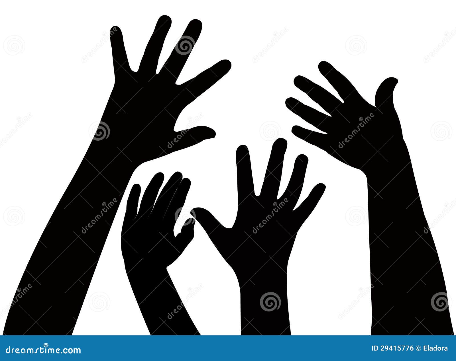 Hand asking help, vector stock vector. Illustration of vector - 29415776
