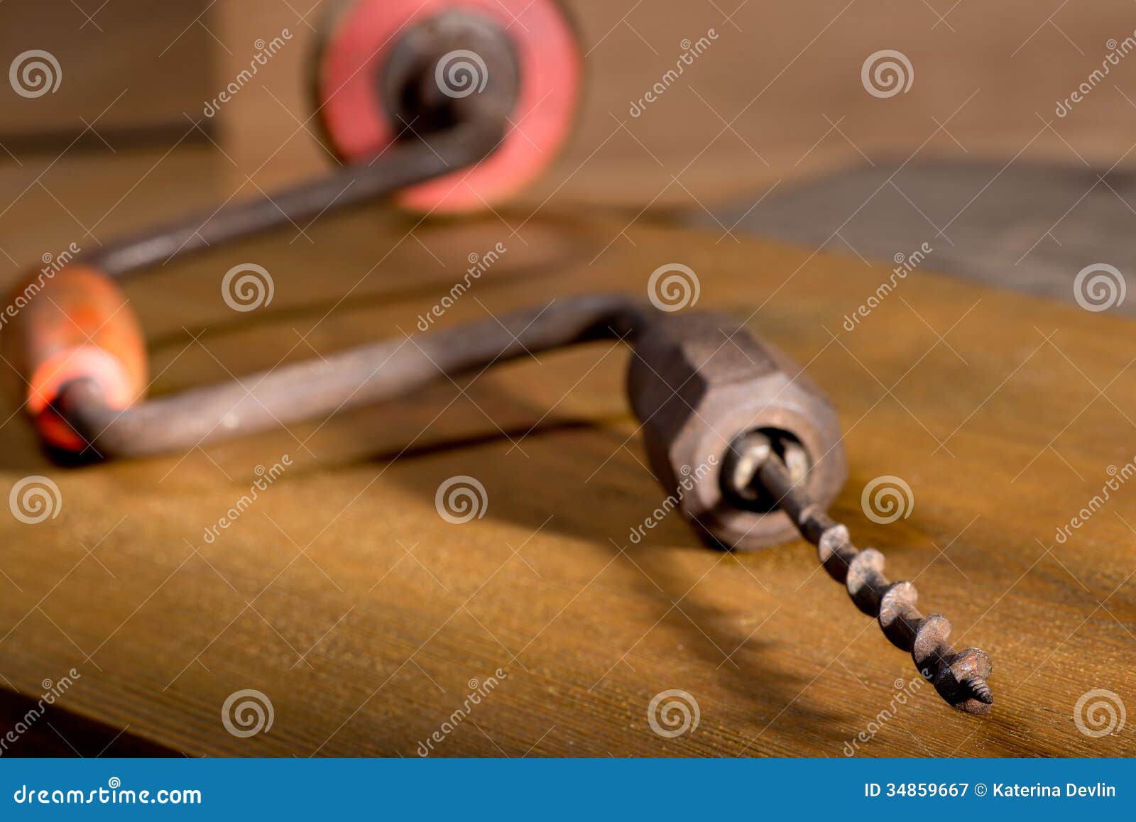 Hand Auger stock image. Image of scraped, board, tools - 34859667