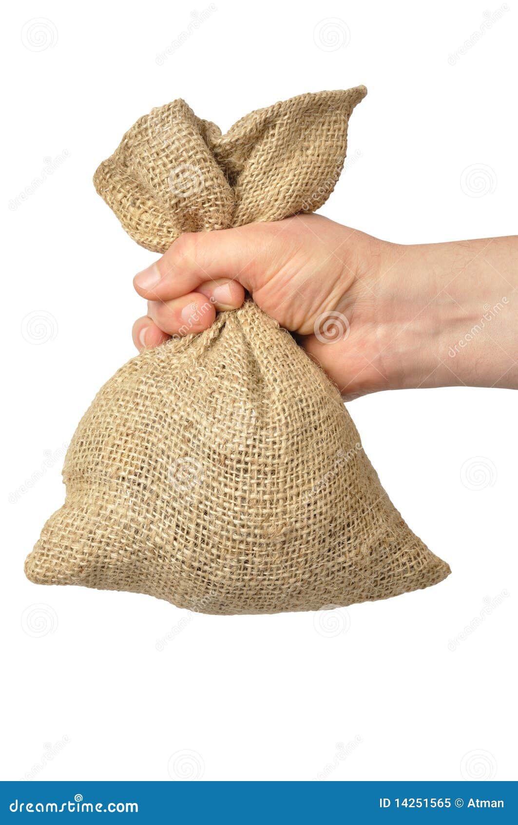 Hand with Bag stock image. Image of cash, give, sack - 14251565