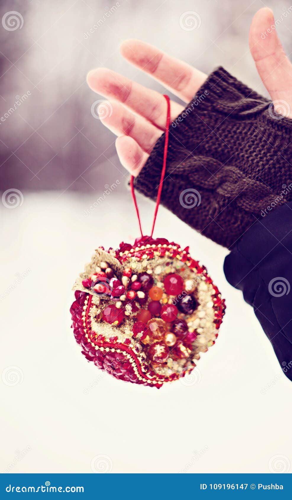 Hand with a Ball of Beads and Beads Stock Image - Image of fashion ...