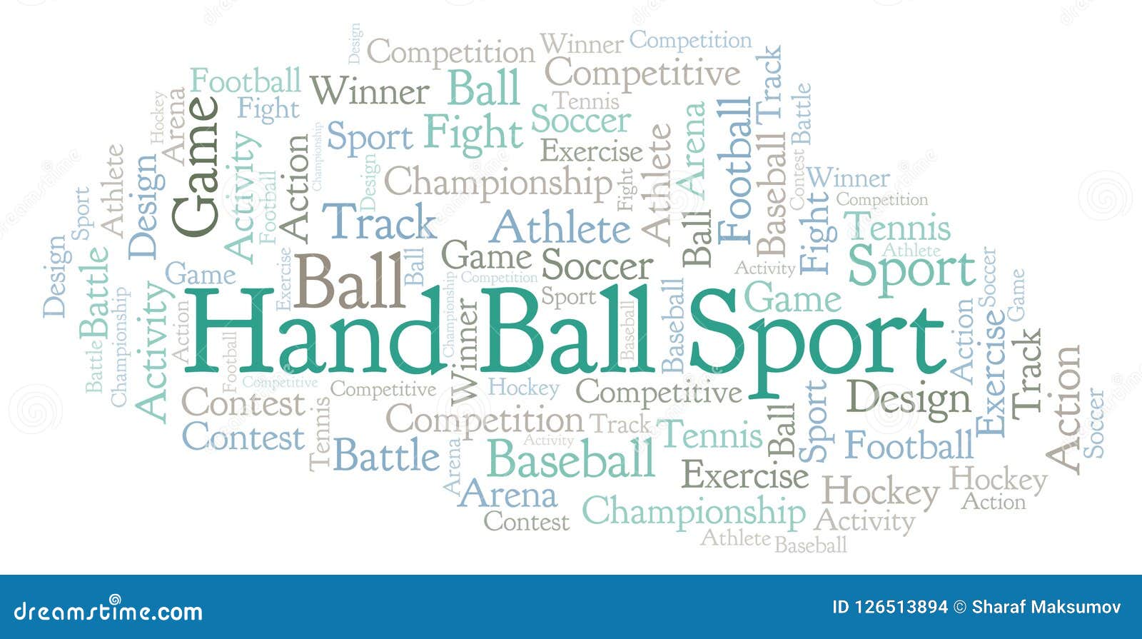 Hand Ball Sport Word Cloud. Stock Illustration - Illustration of ...