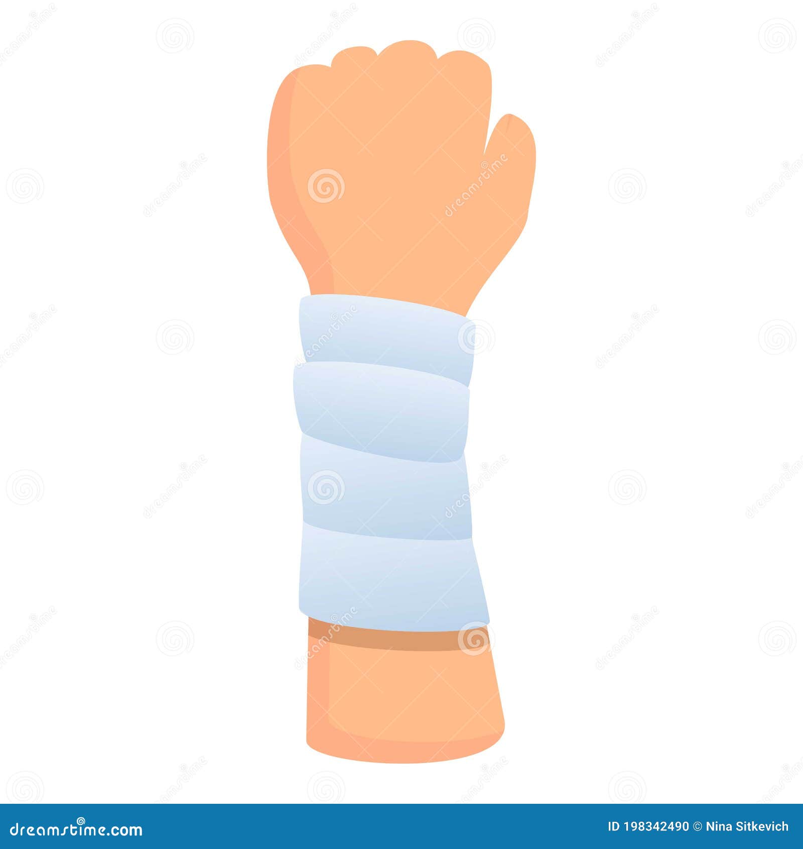 Hand Bandage Cartoon Vector | CartoonDealer.com #53503769