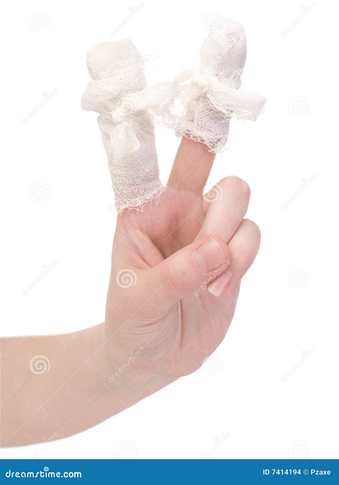 Hand with the Bandaged, Wounded Fingers Stock Photo - Image of show ...