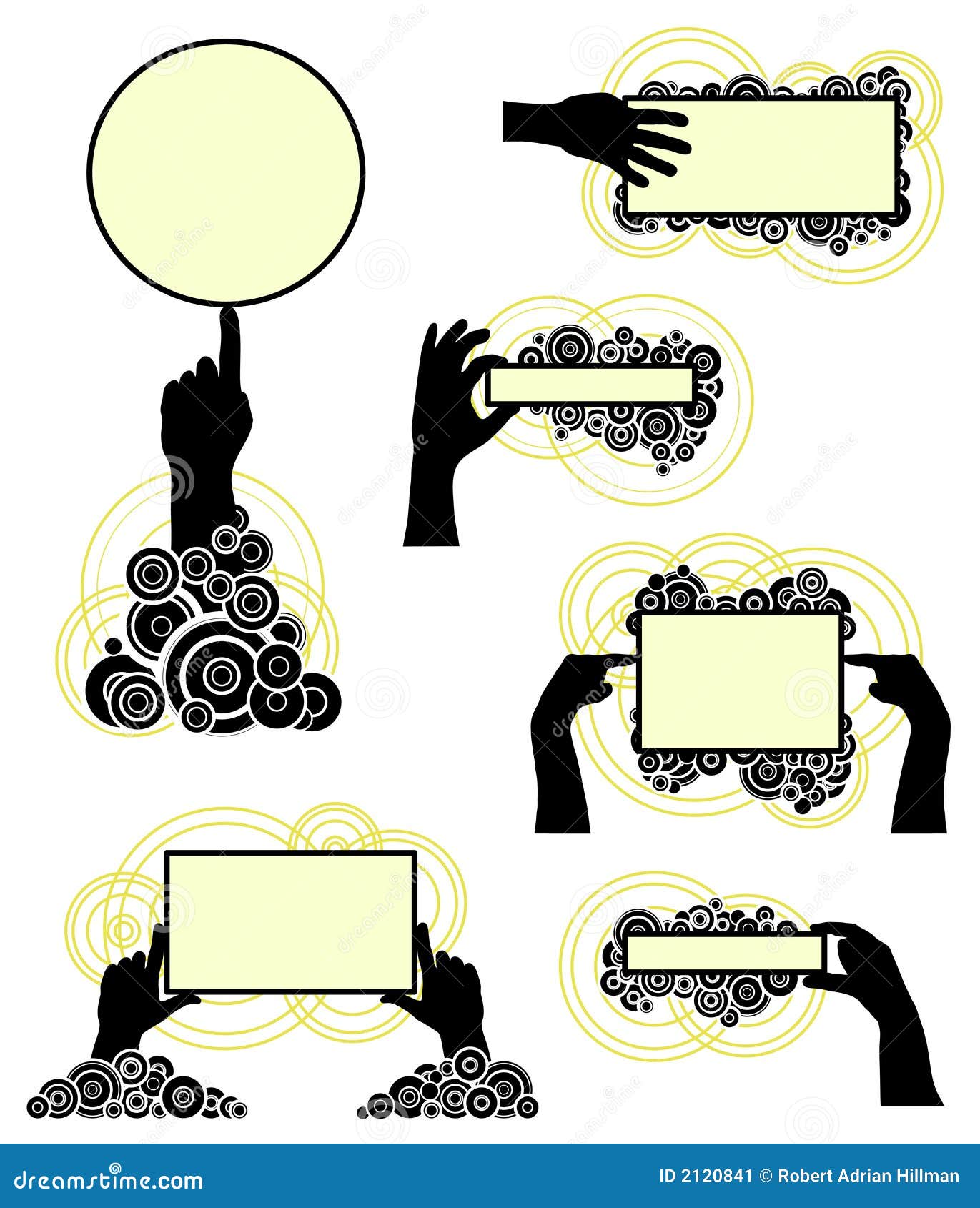 Hand banners stock vector. Illustration of finger, gesture - 2120841