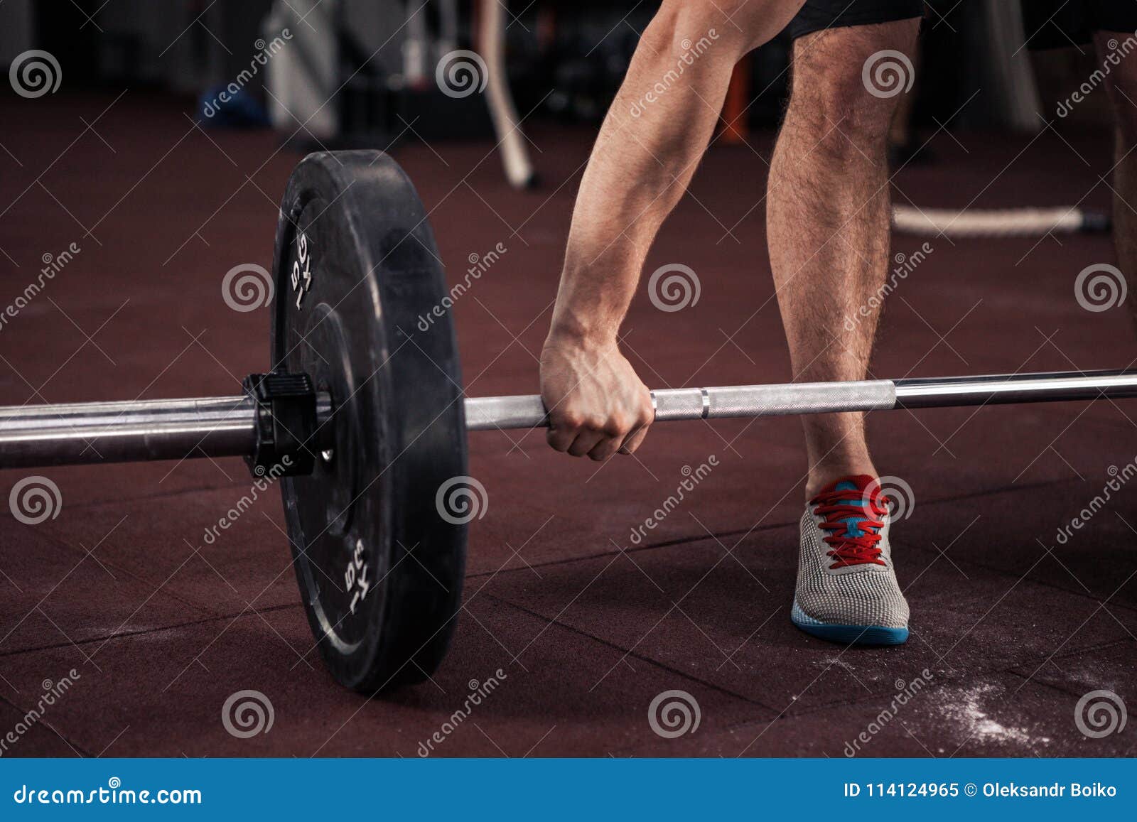 Hand on the barbell stock image. Image of strength, muscle - 114124965