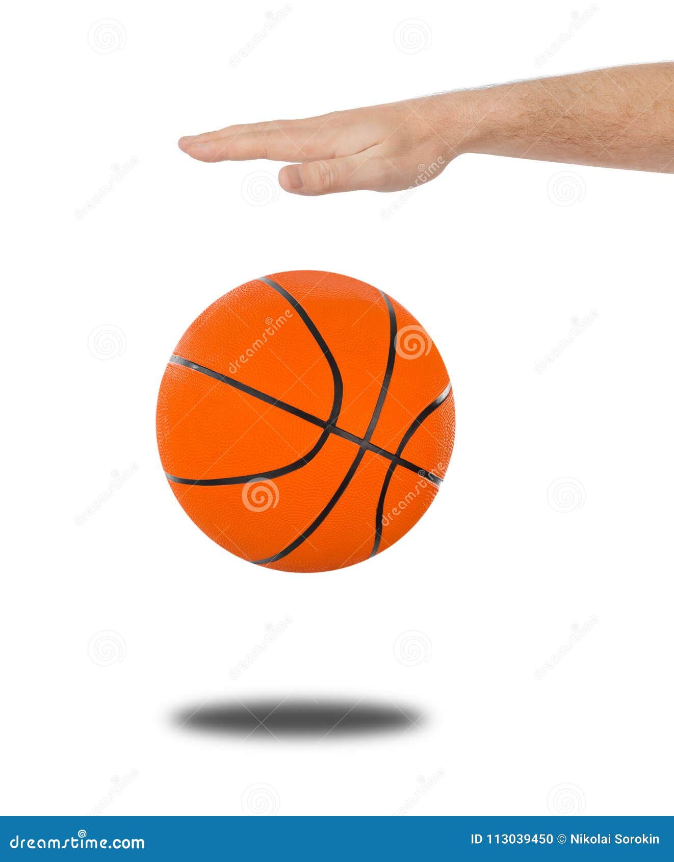 Hand and basketball stock photo. Image of hand, game - 113039450