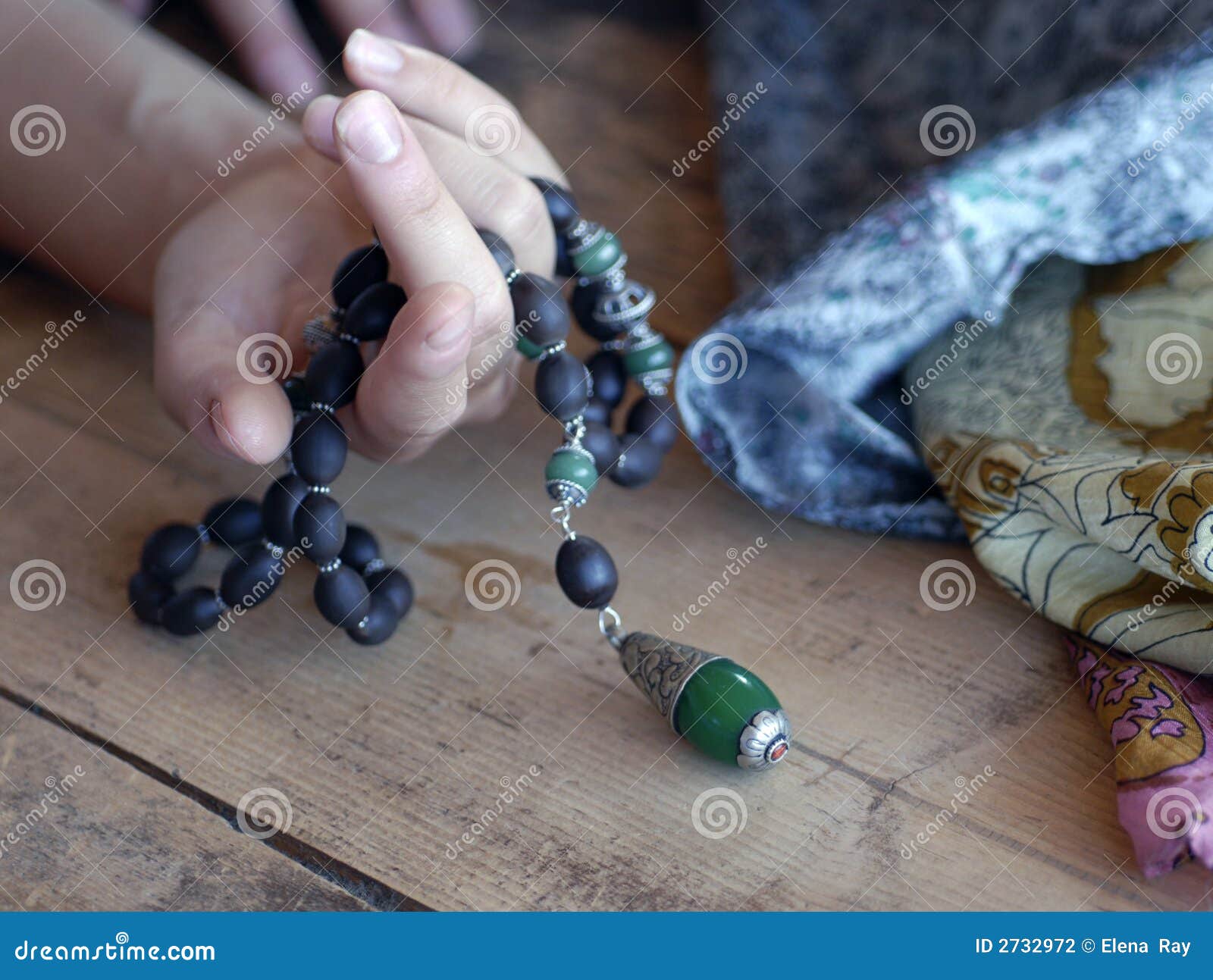 Hand and Beads stock photo. Image of green, jewelry, female - 2732972