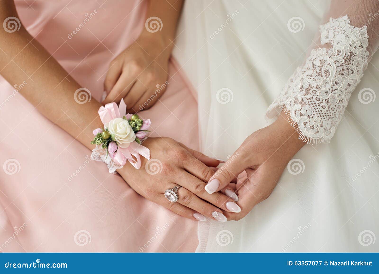 The Hand of a Beautiful Bride Stock Image - Image of adult, outside ...