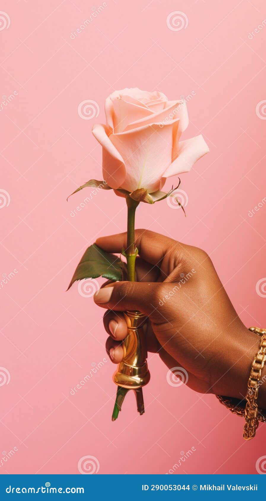 Hand holding roses stock illustration. Illustration of holding - 290053044