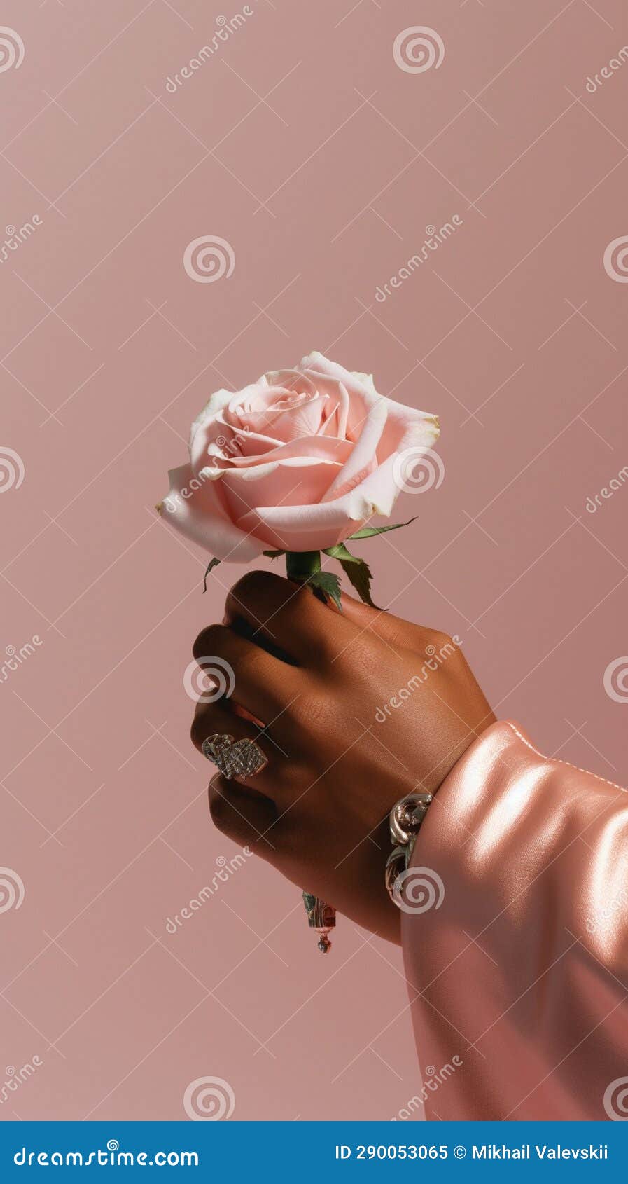 Hand holding roses stock illustration. Illustration of flower - 290053065