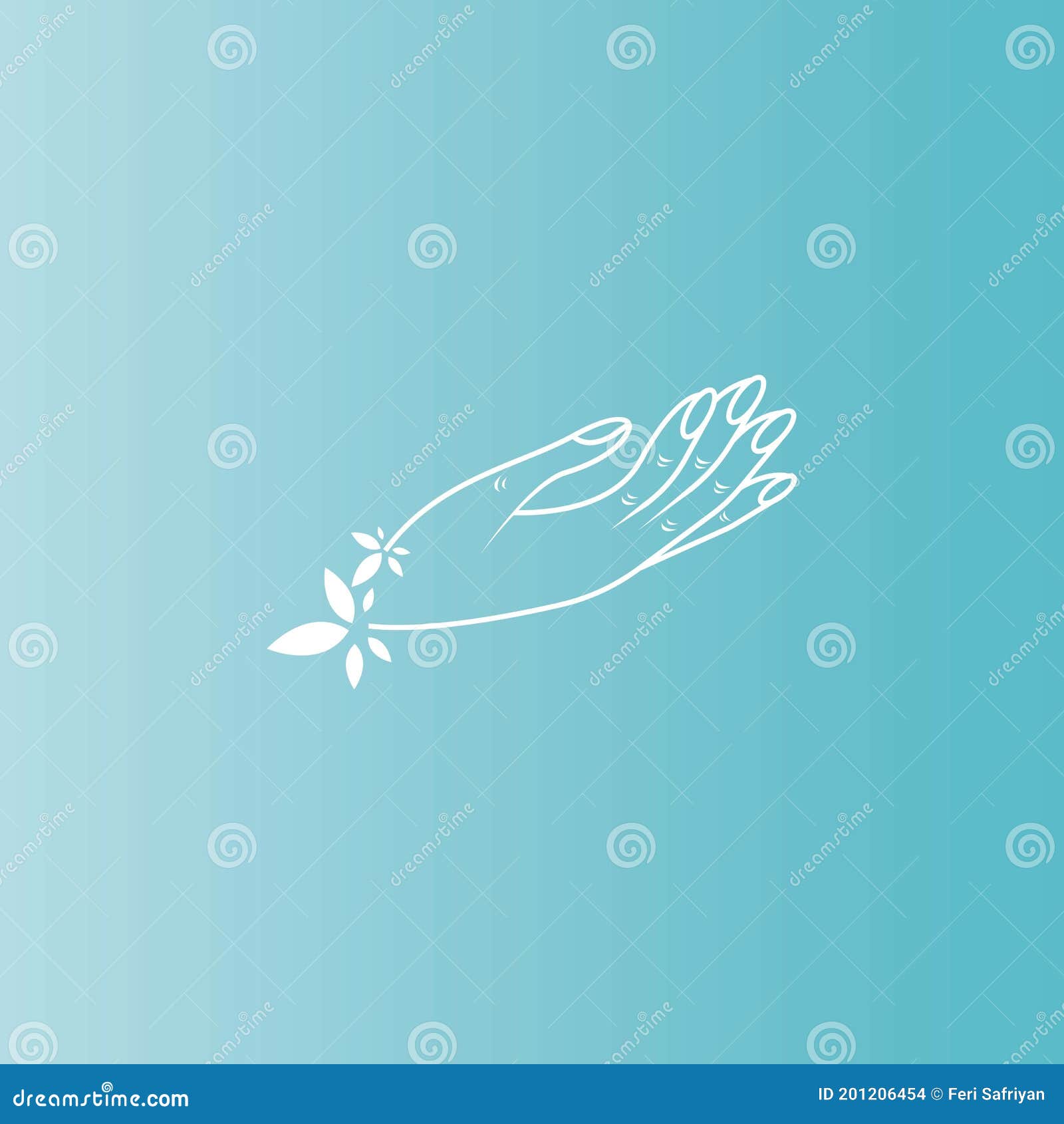 Hand beautiful logo stock vector. Illustration of flat - 201206454
