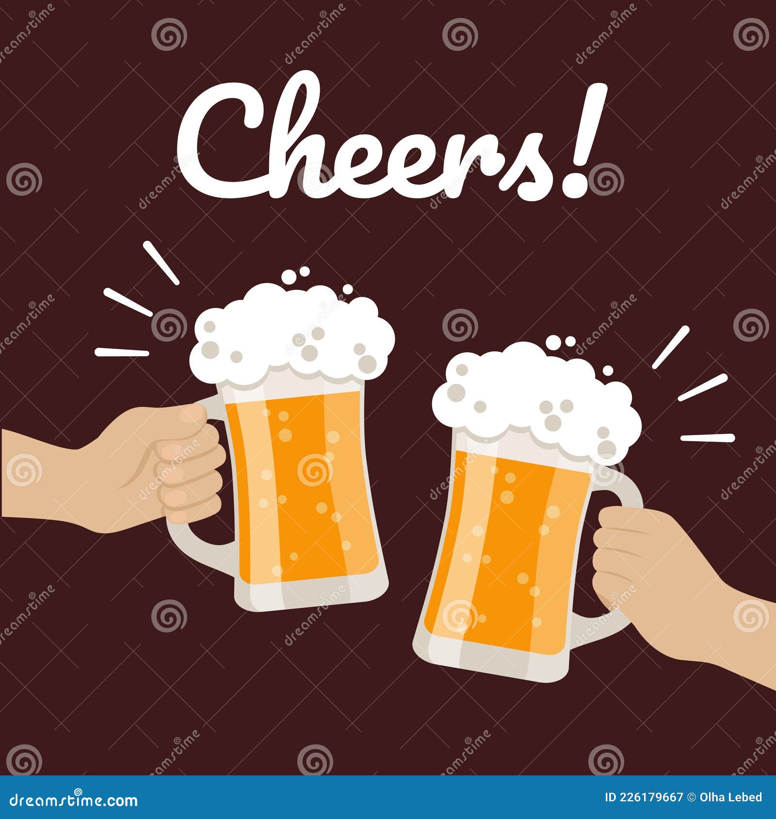 Cheer Beer. Vector Illustration | CartoonDealer.com #49655216