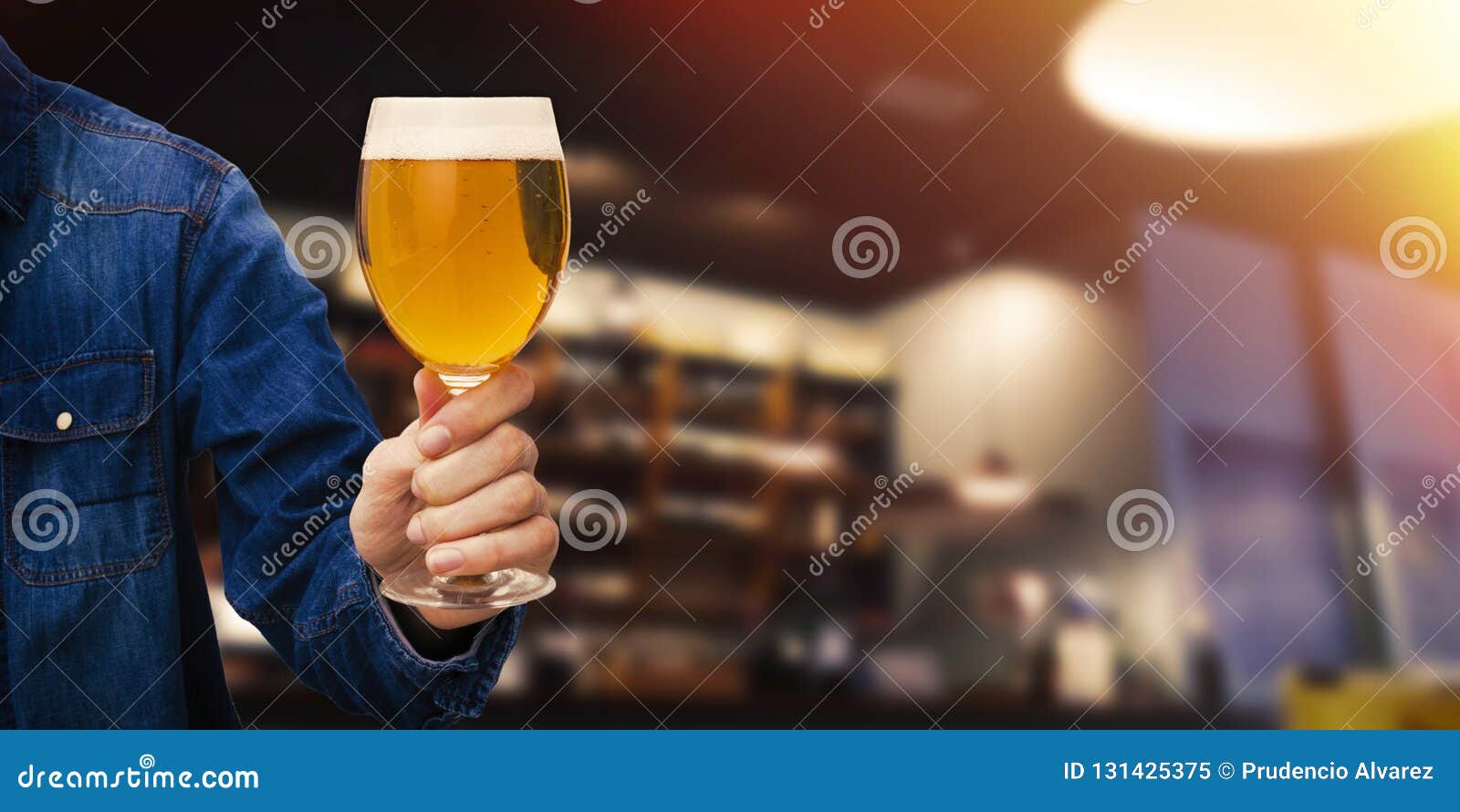 Hand with beer glass stock image. Image of glass, hand - 131425375