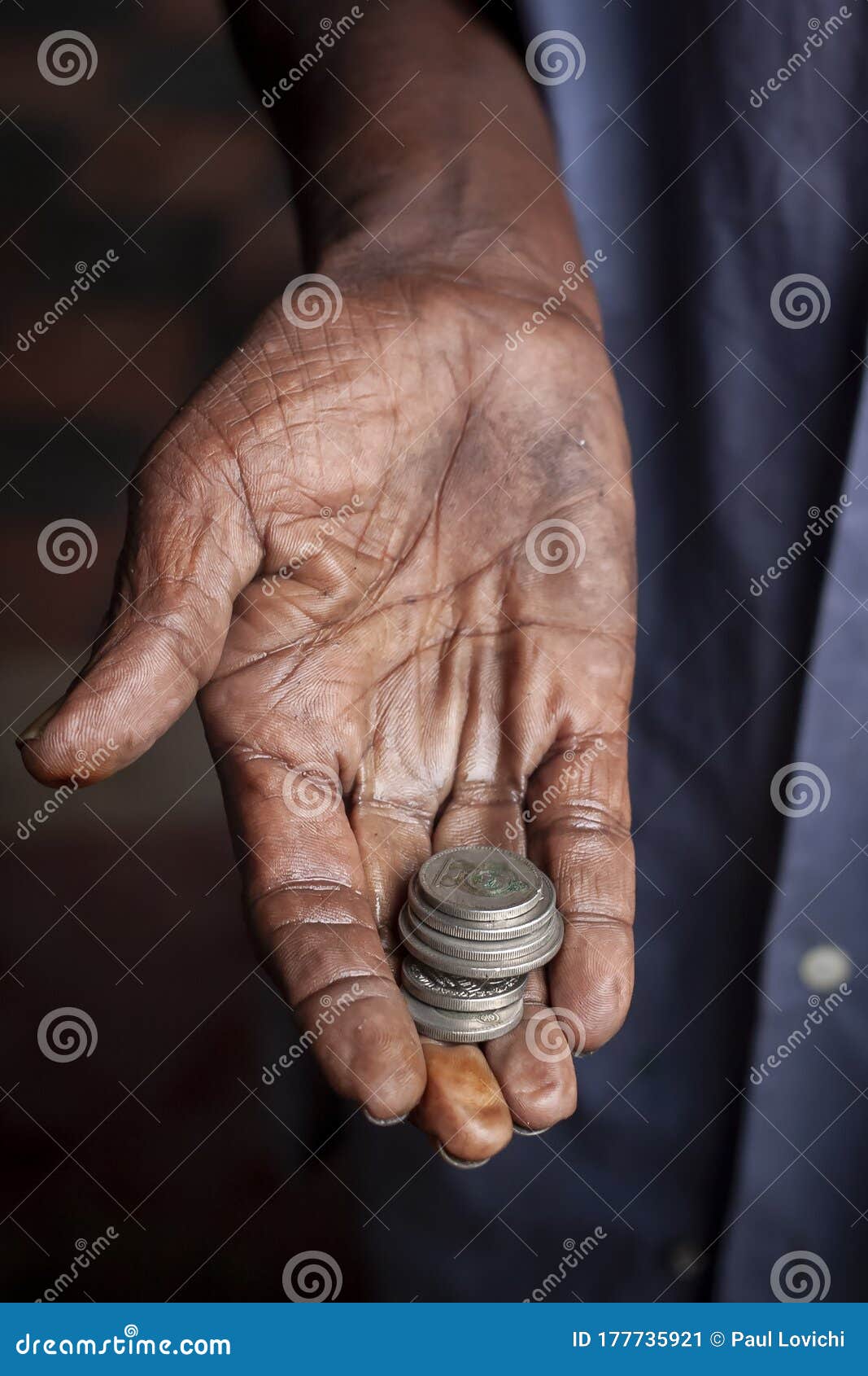 A Hand Begging for More Money Stock Image - Image of coins, asian ...