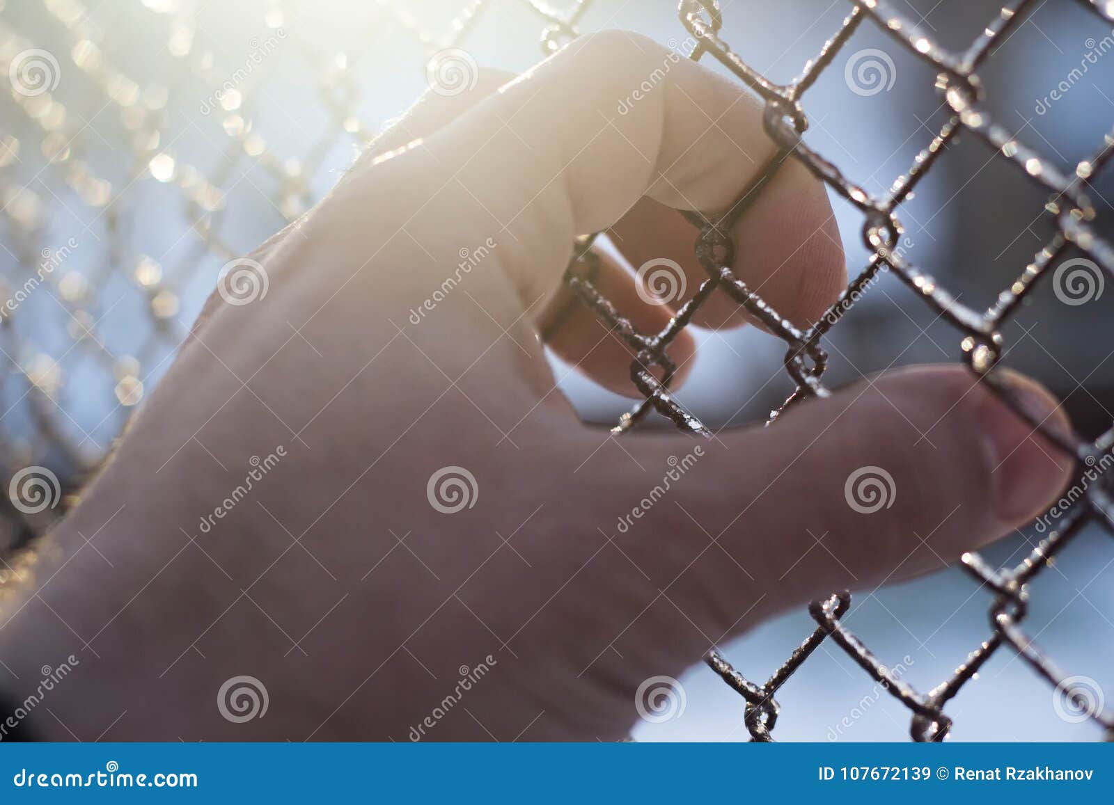 Hand behind bars stock image. Image of detention, bars - 107672139