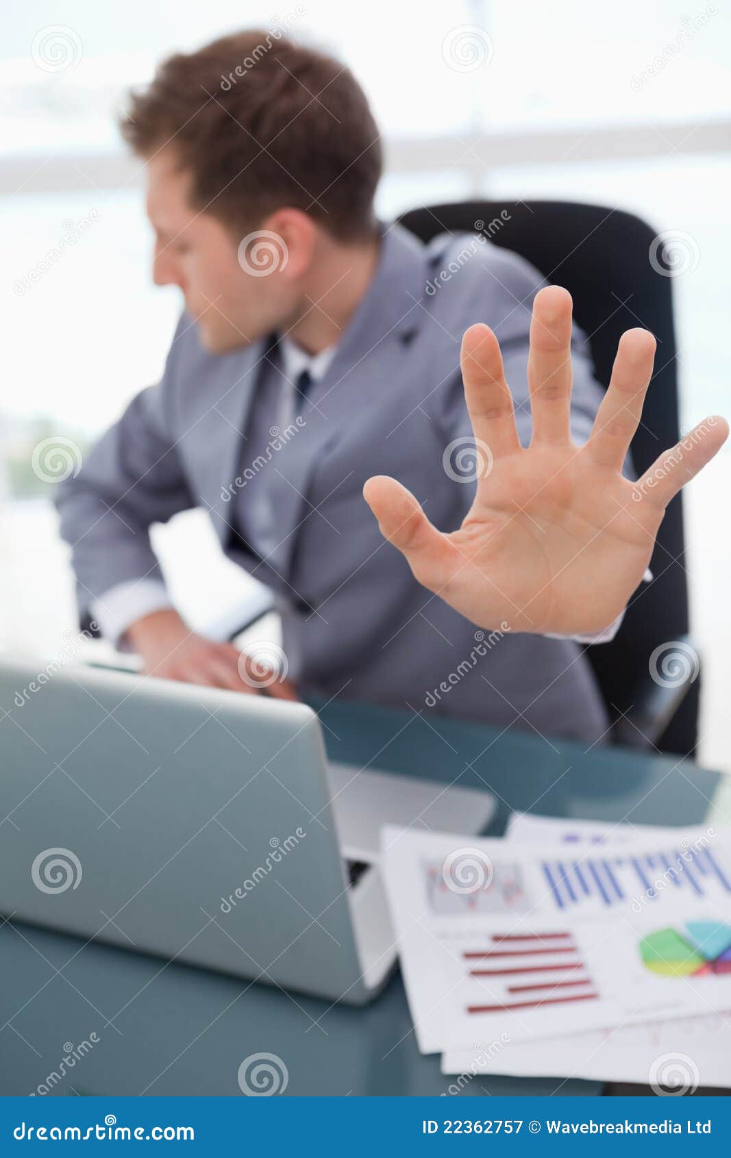 Hand Being Used To Signal Rejection Stock Image - Image of finance ...
