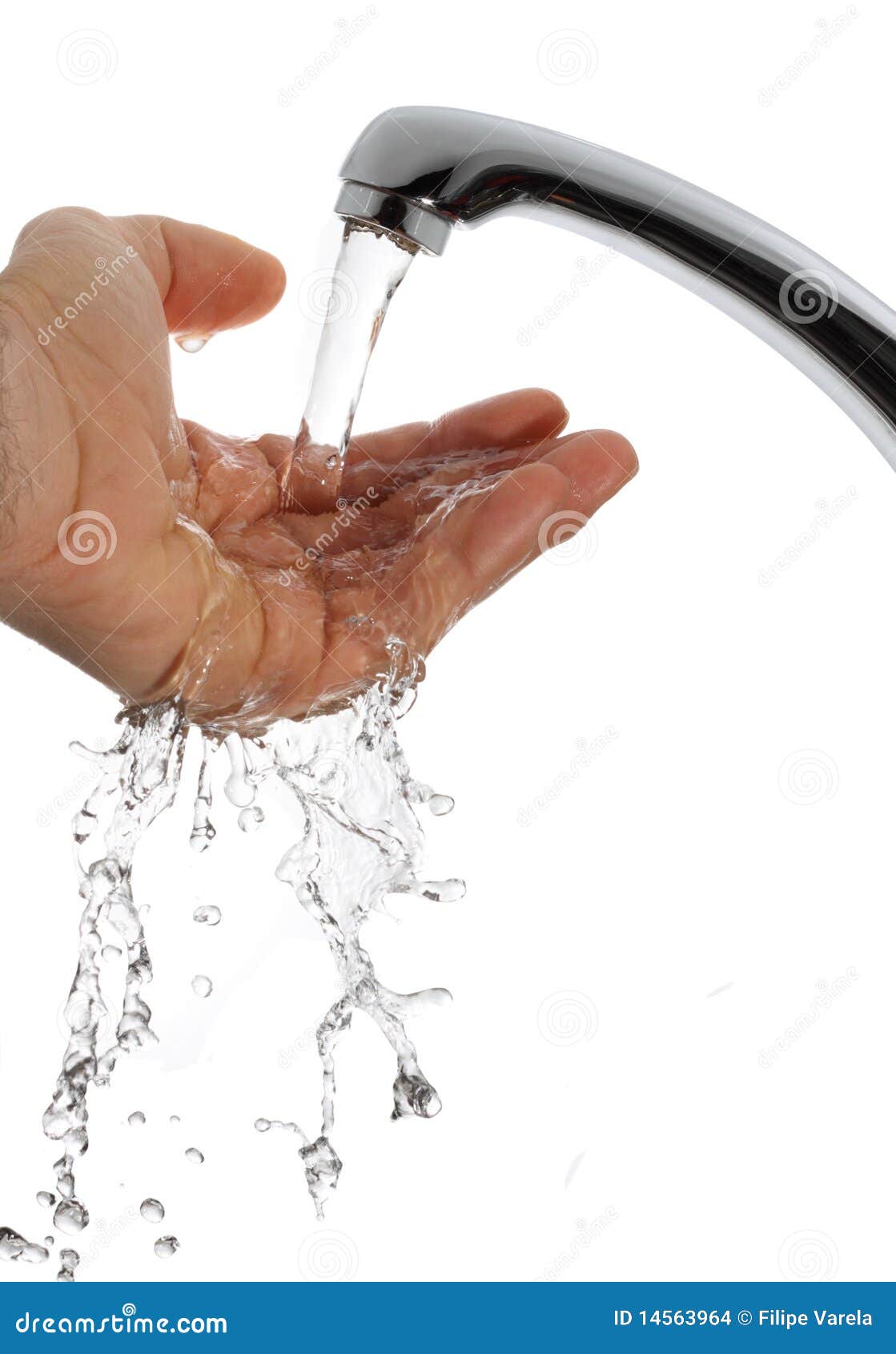 Hand Under Running Water Tap