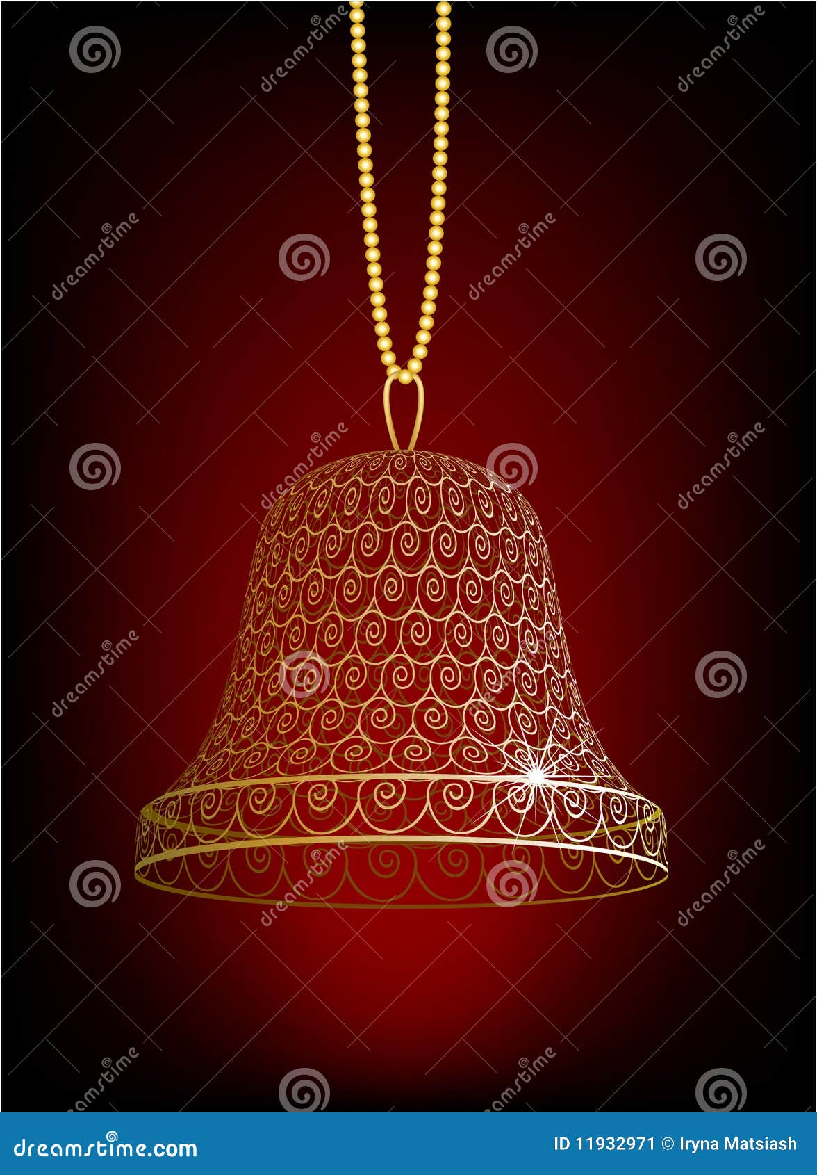 Hand bell stock vector. Illustration of shiny, adorn - 11932971