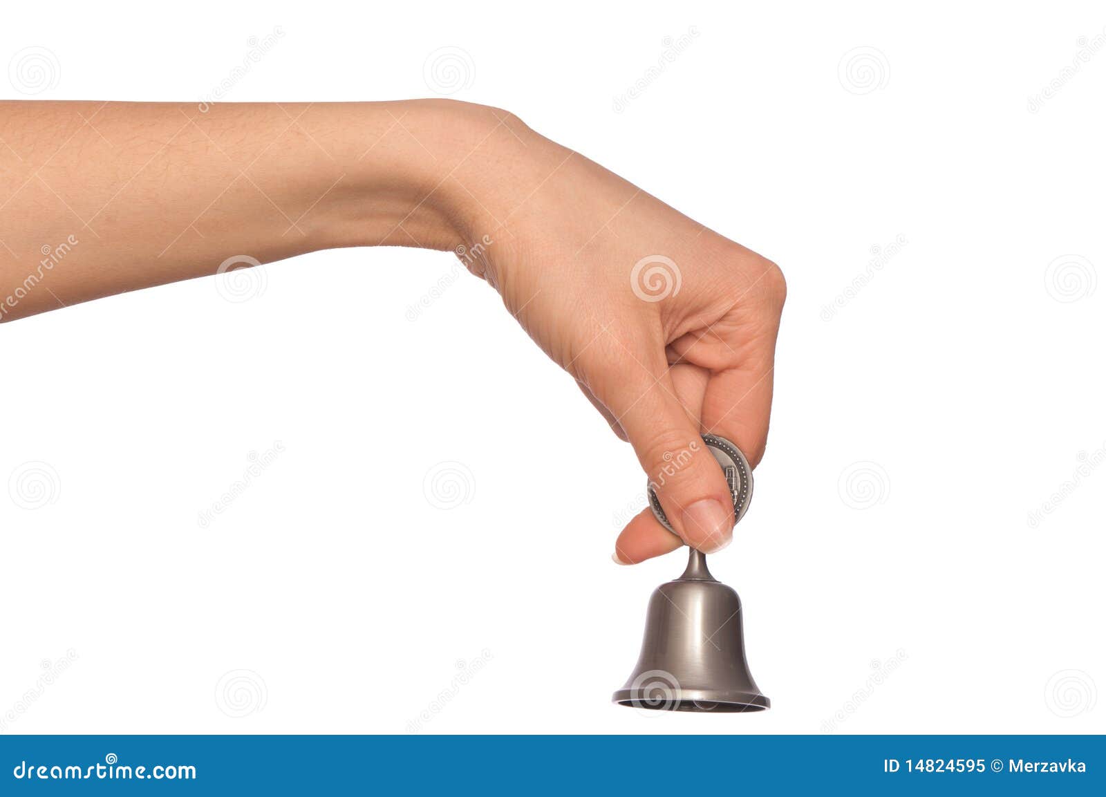 Hand bell stock image. Image of hand, instrument, metal - 14824595