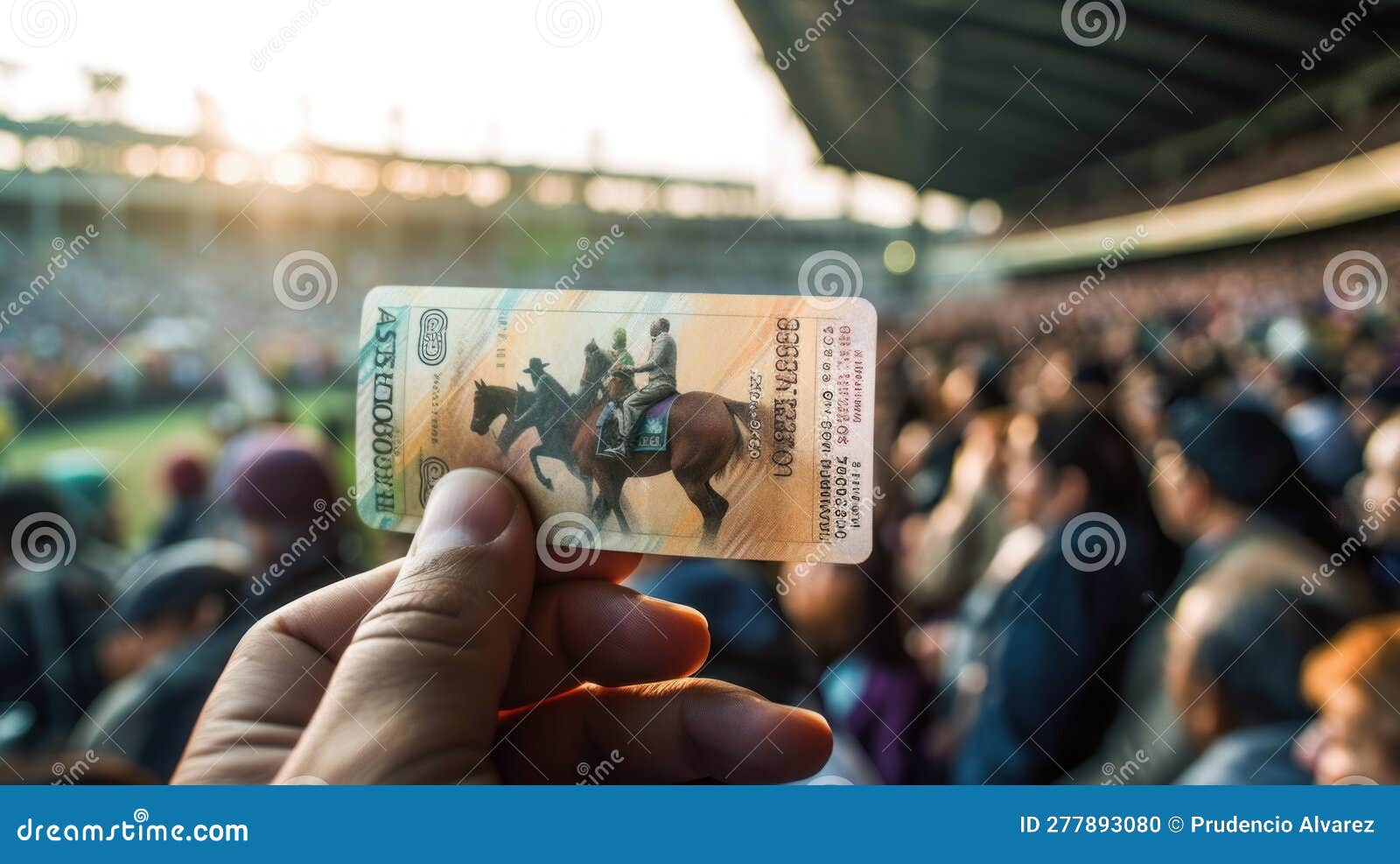 Hand with betting ticket stock illustration. Illustration of betting ...