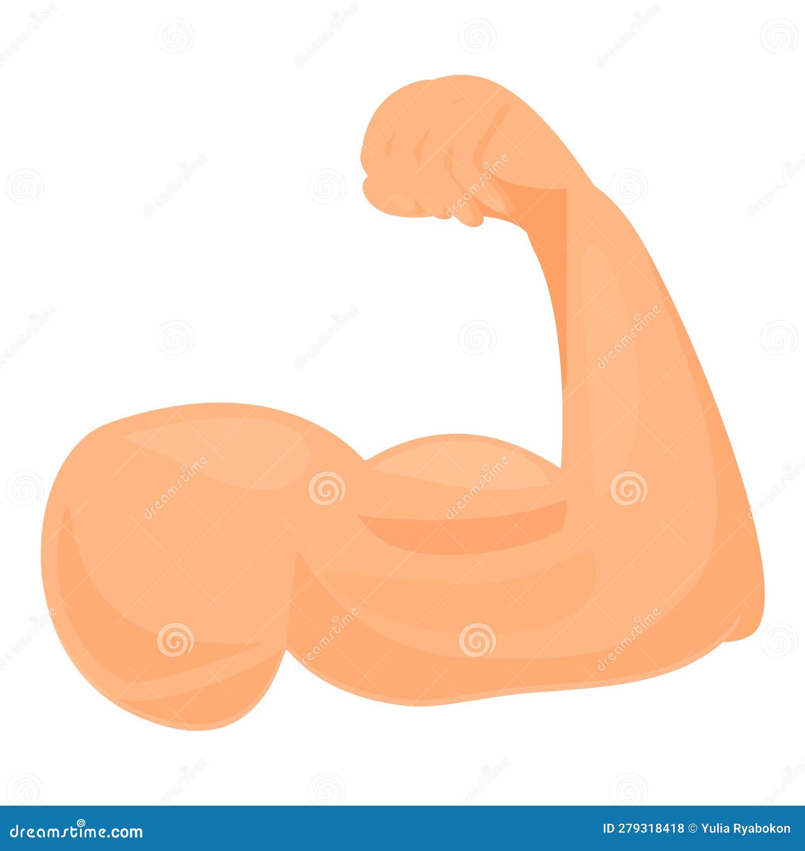 Hand Bicep Icon Cartoon Vector. Strong Arm Stock Vector - Illustration ...