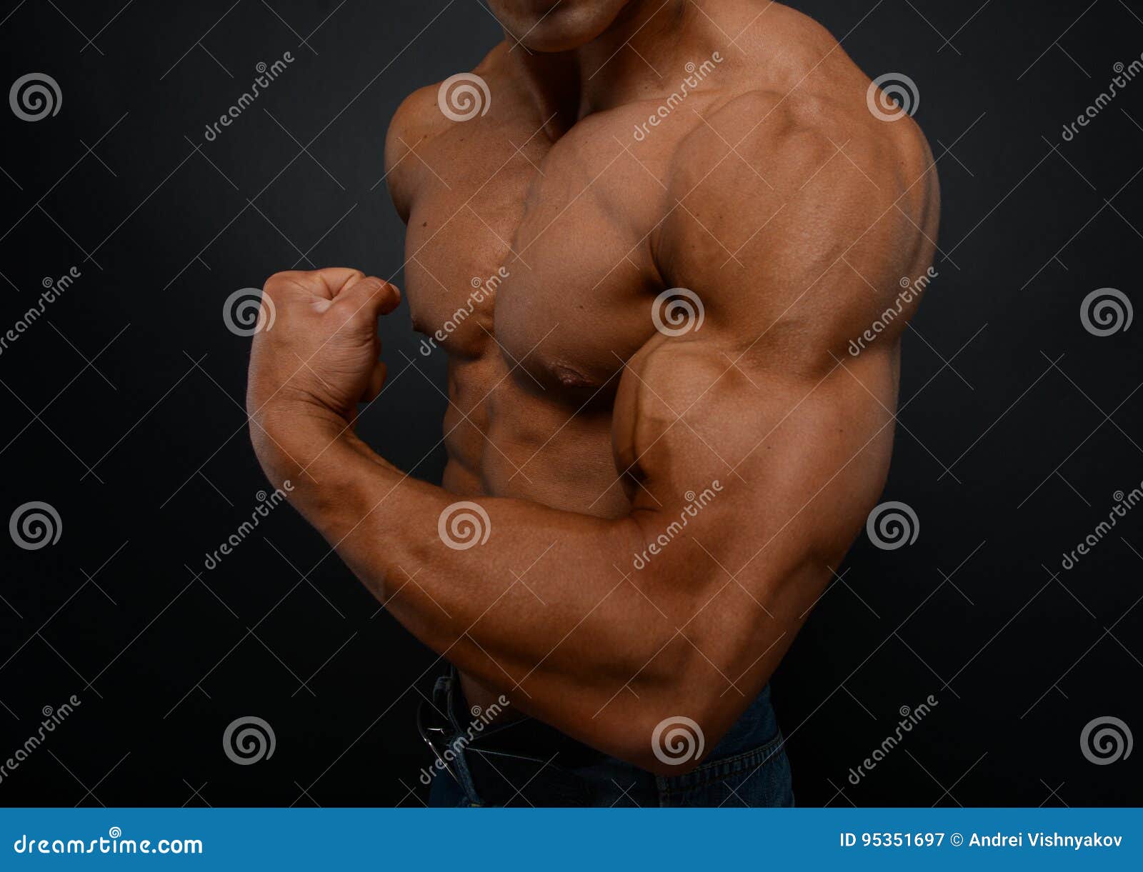 Hand with biceps stock image. Image of body, bodybuilder - 95351697