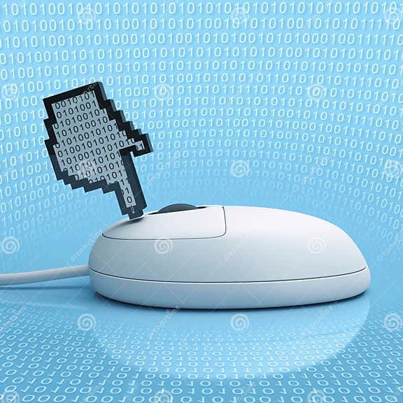 Hand Binary stock illustration. Illustration of click - 27082674