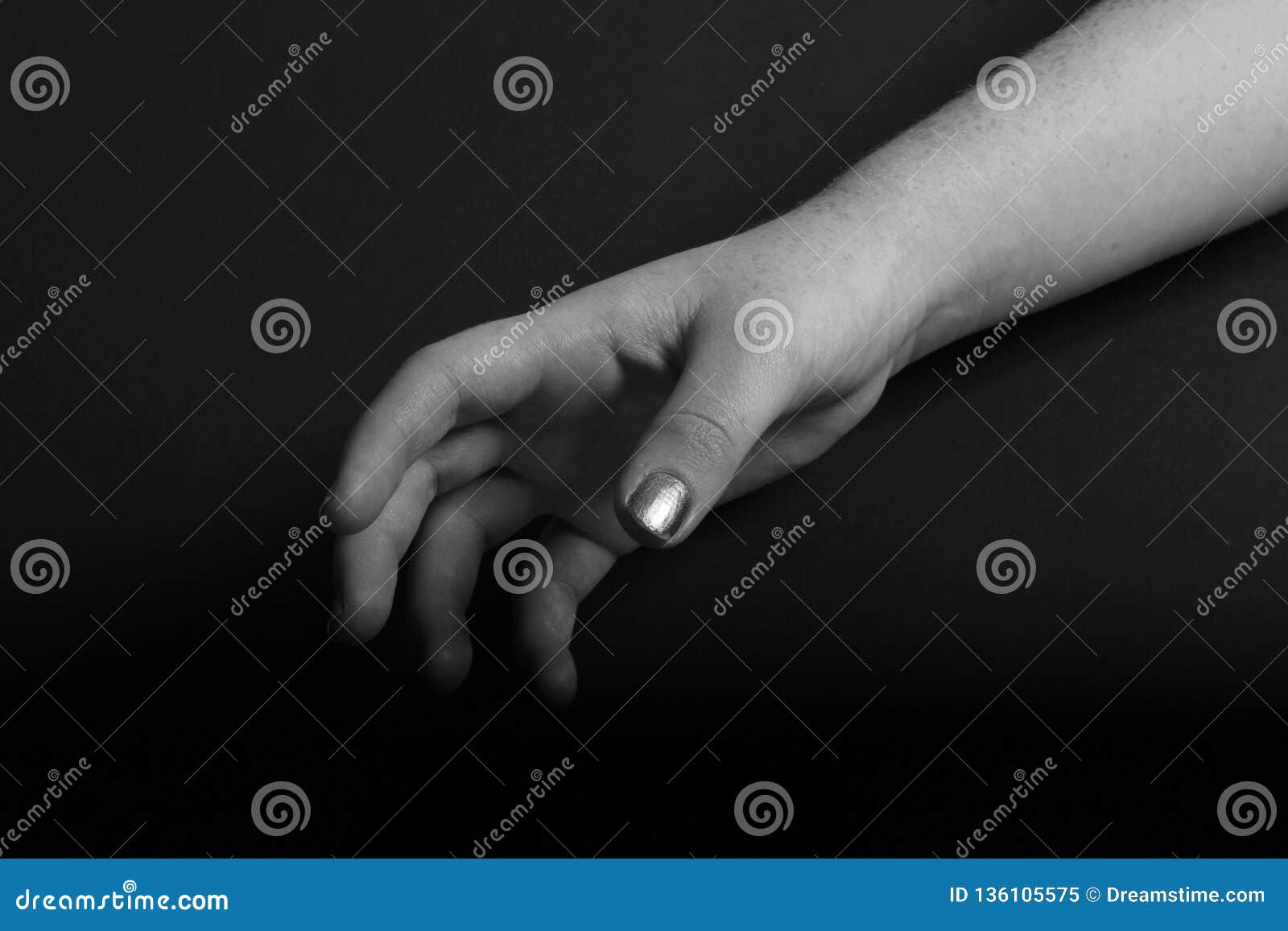 Hand on black background stock image. Image of hand - 136105575