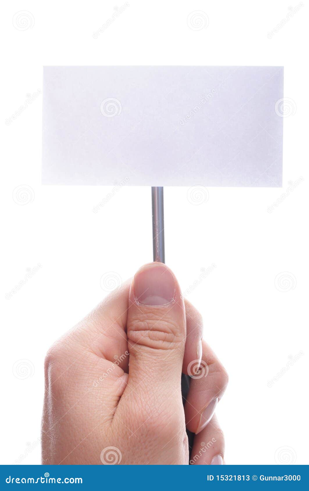 Hand and blank paper stock image. Image of write, blank - 15321813
