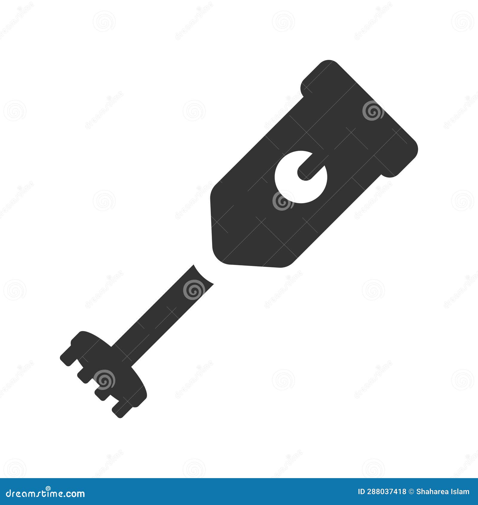 Hand blender icon stock vector. Illustration of kitchen - 288037418