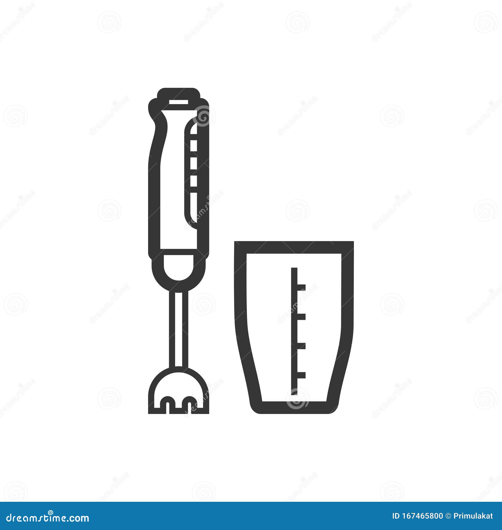 Hand Blender Outline Single Isolated Vector Icon Stock Vector ...