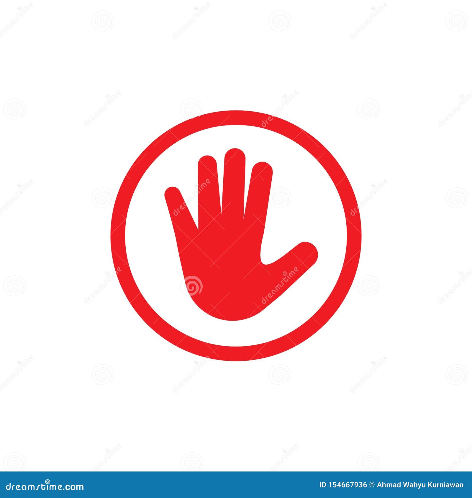 Do Not Touch, Caution Warn Symbol For Public Areas Vector Illustration ...