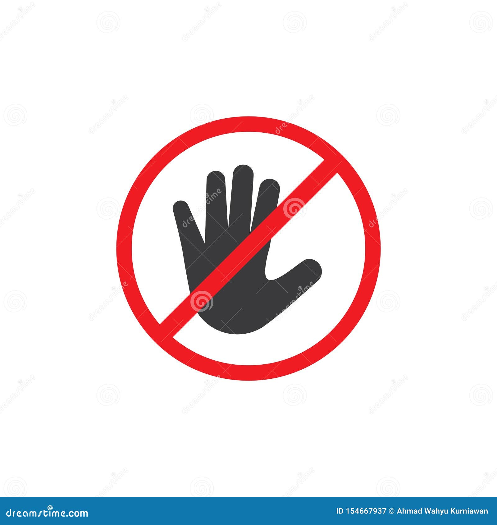 Hand blocking logo stock vector. Illustration of block - 154667937