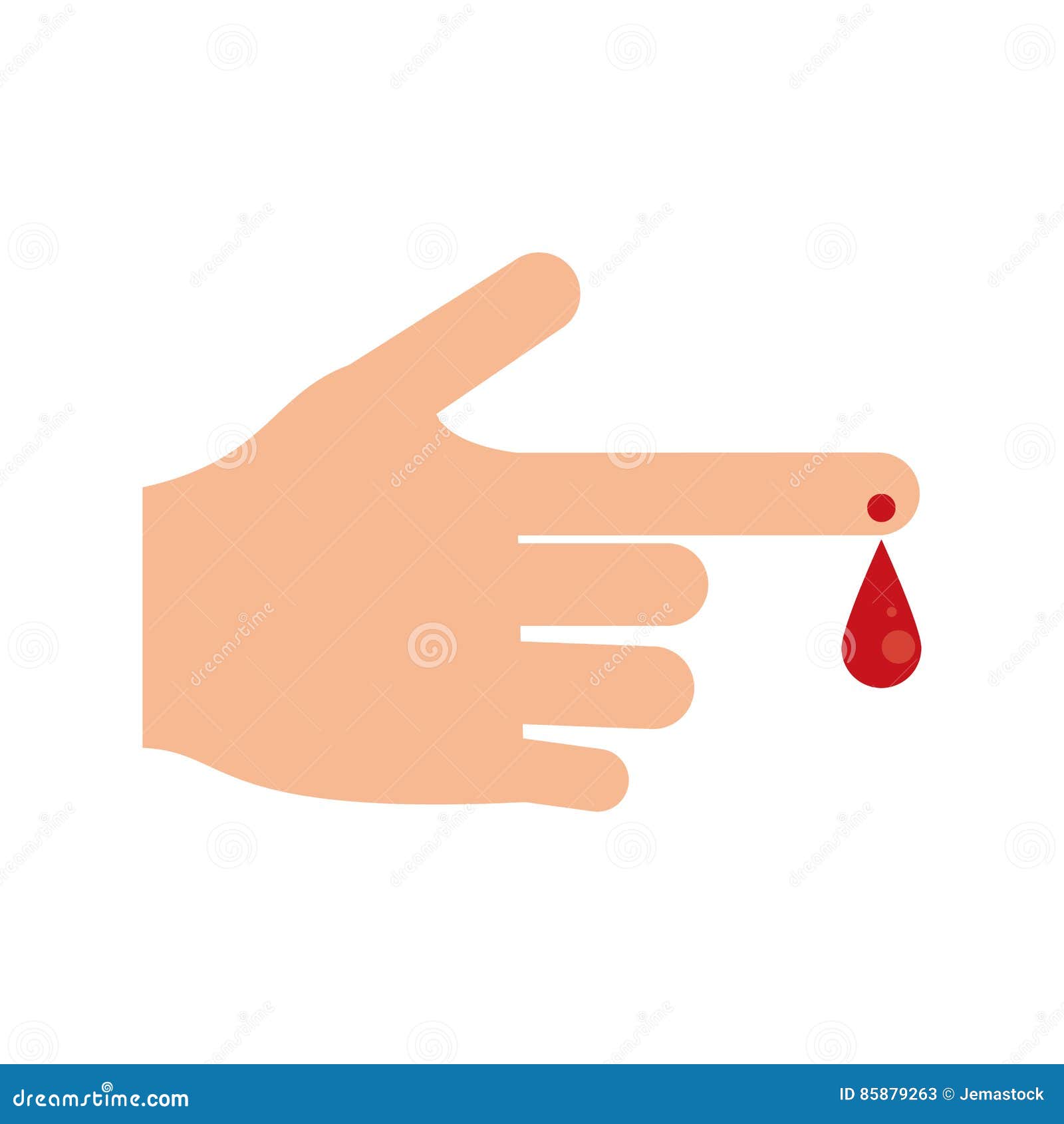 Hand blood drop symbol stock vector. Illustration of laboratory - 85879263