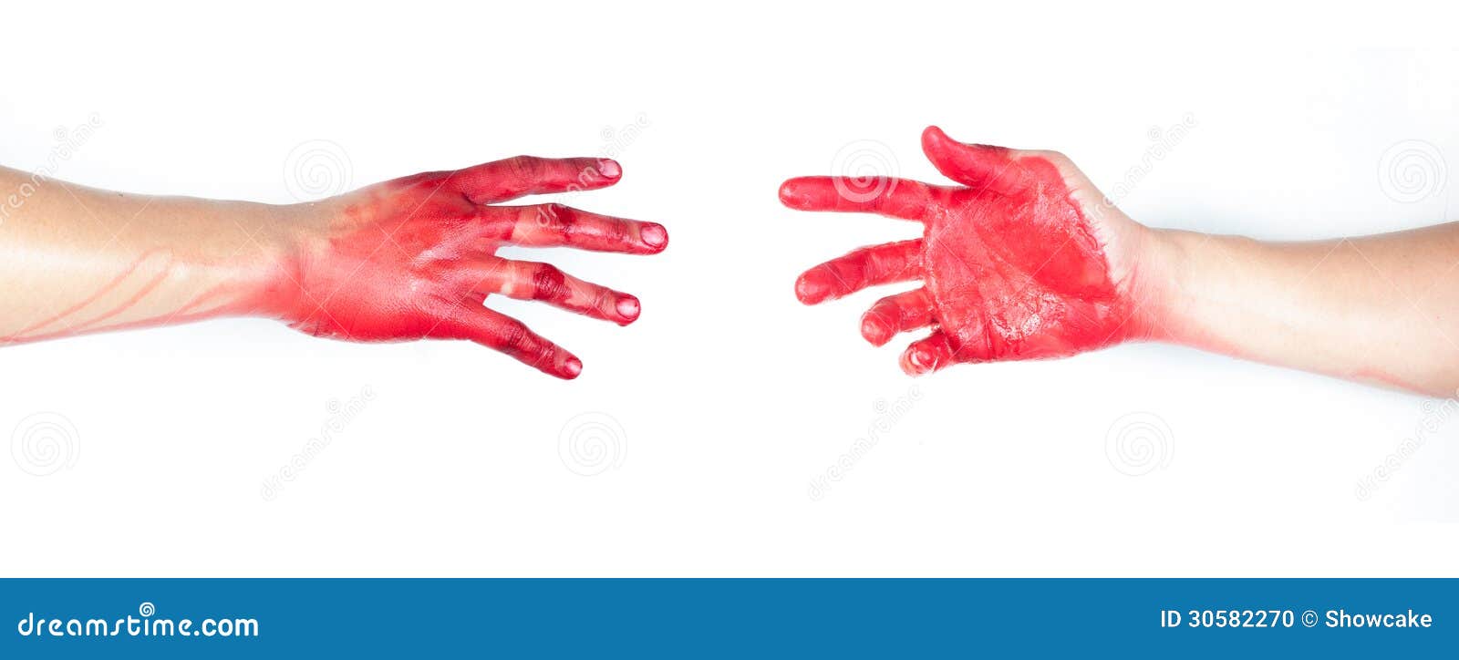 Hand in Blood on a White Background Stock Photo - Image of dead, injury ...