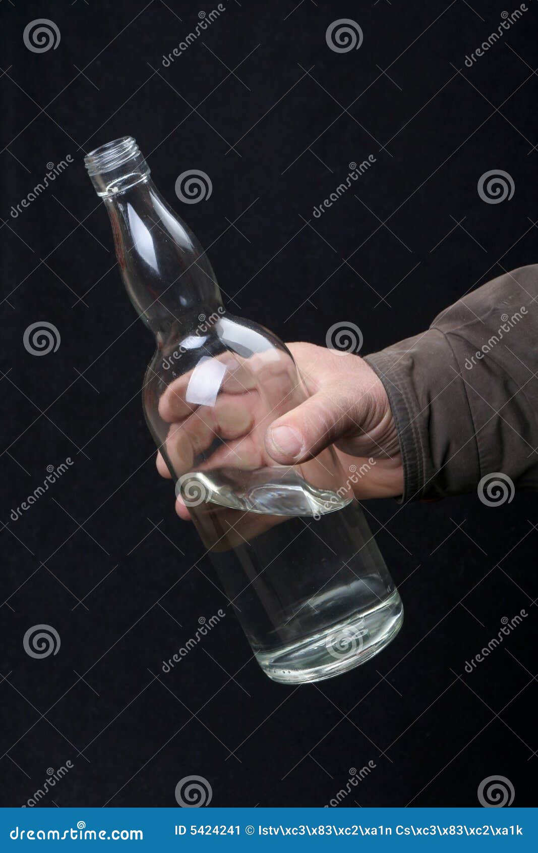 Hand with bottle stock image. Image of spirit, desperate - 5424241