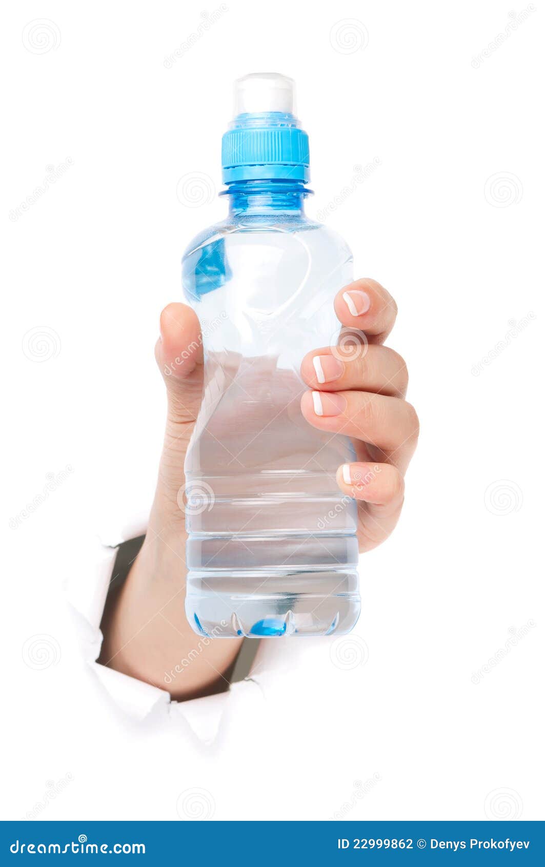 Woman Hand Bottle Water Hole Paper Stock Photos - Free & Royalty-Free ...