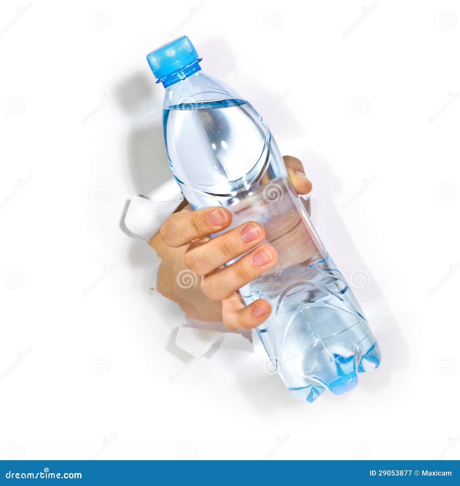 Hand with bottle of water stock image. Image of fingers - 29053877