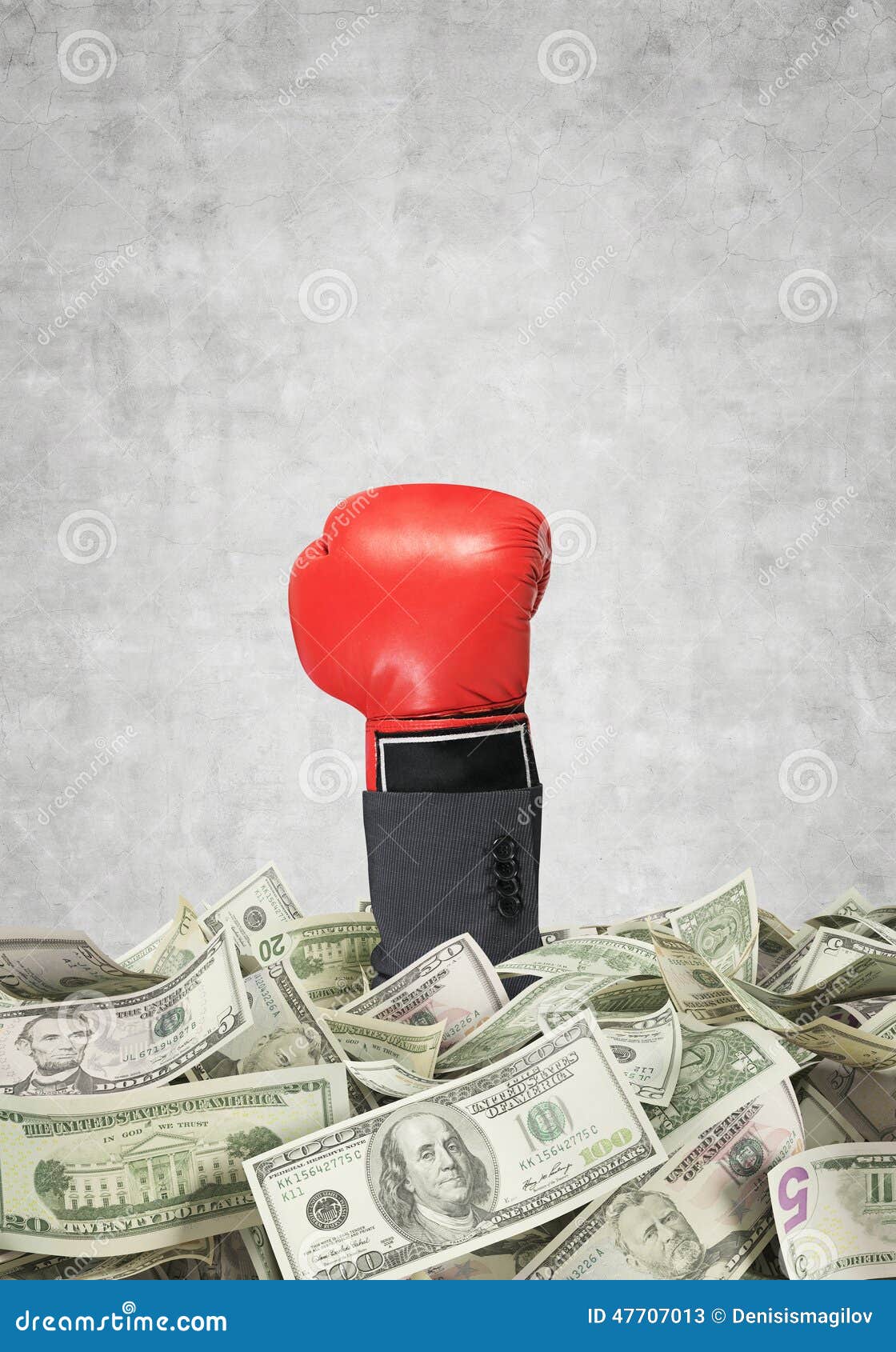 Hand with box glove stock image. Image of currency, money - 47707013