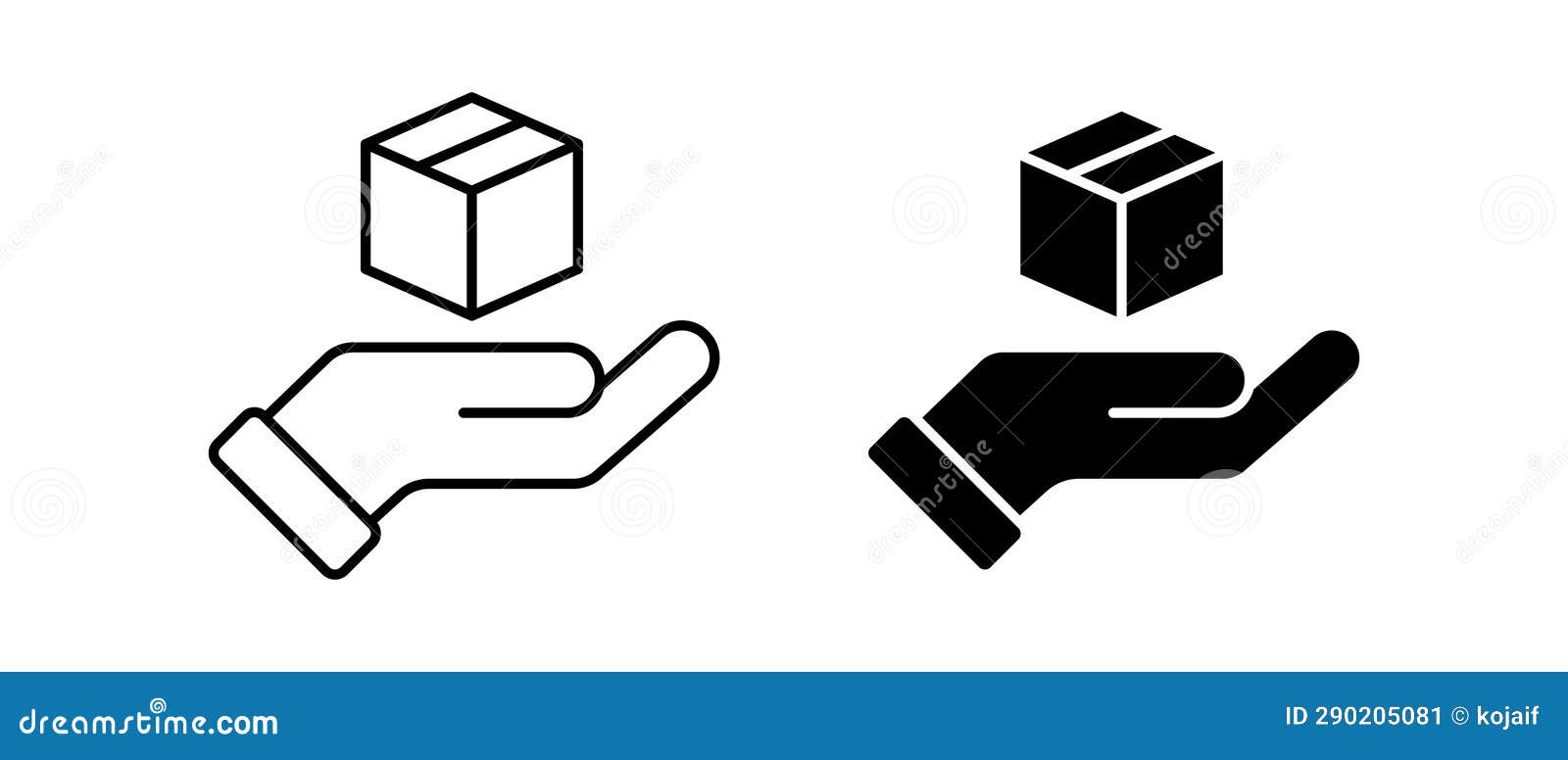 Hand with Box Vector Icon. Delivery, Logistic Symbol Stock Vector ...