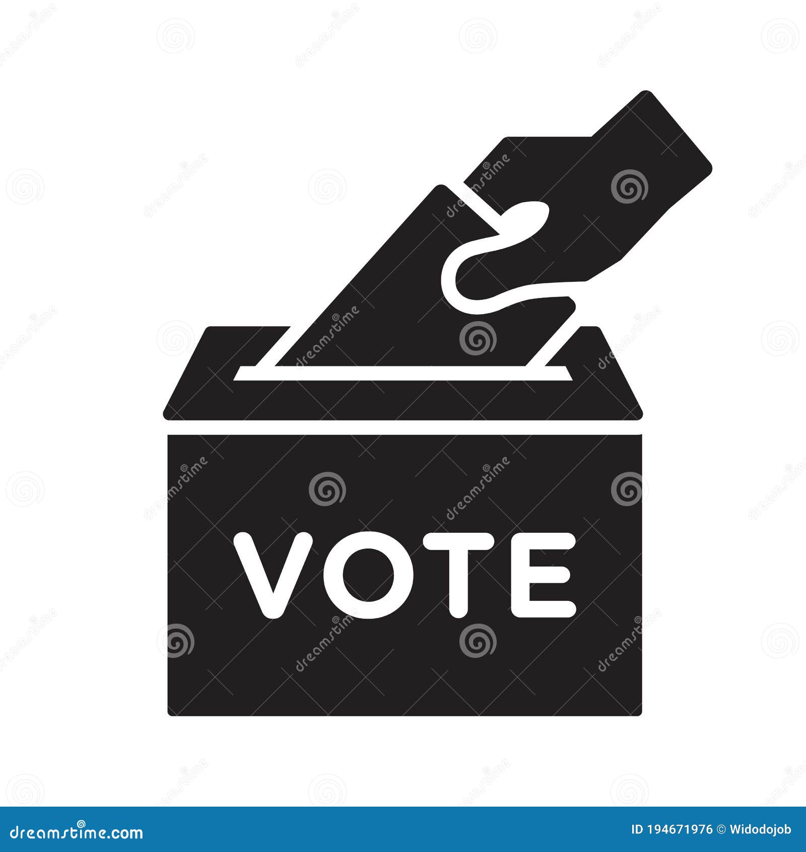 Hand with box vote stock vector. Illustration of politics - 194671976