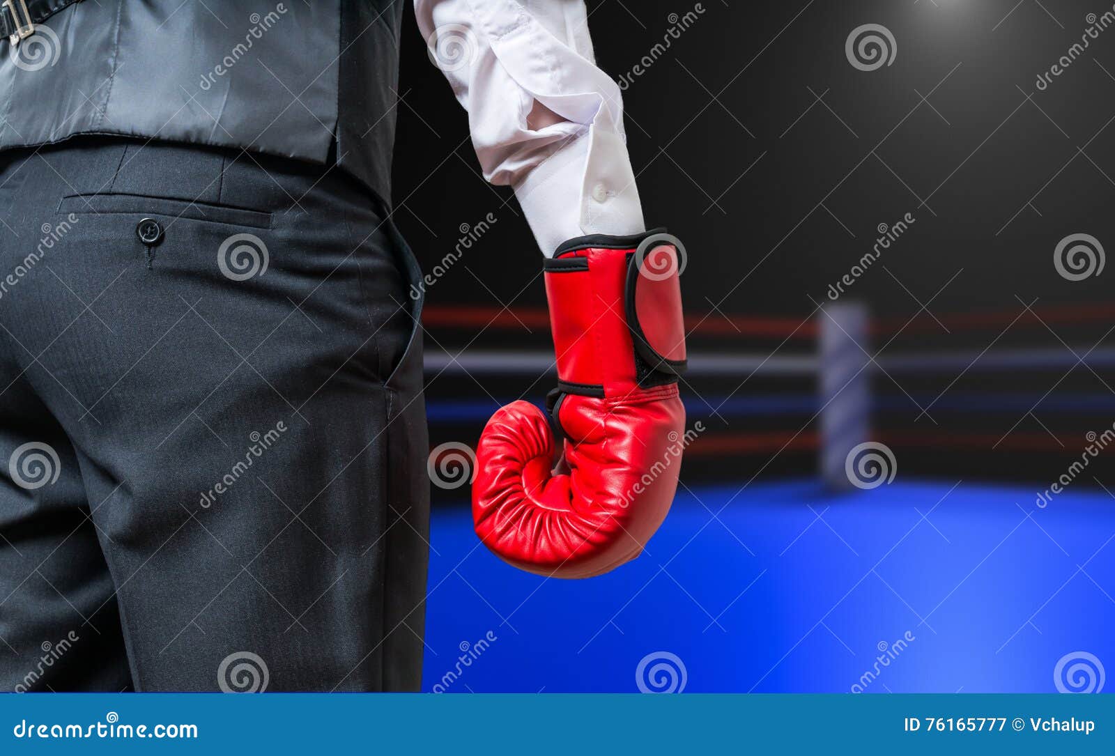 Hand of Boxing Businessman in Box Ring Stock Image - Image of knockout ...