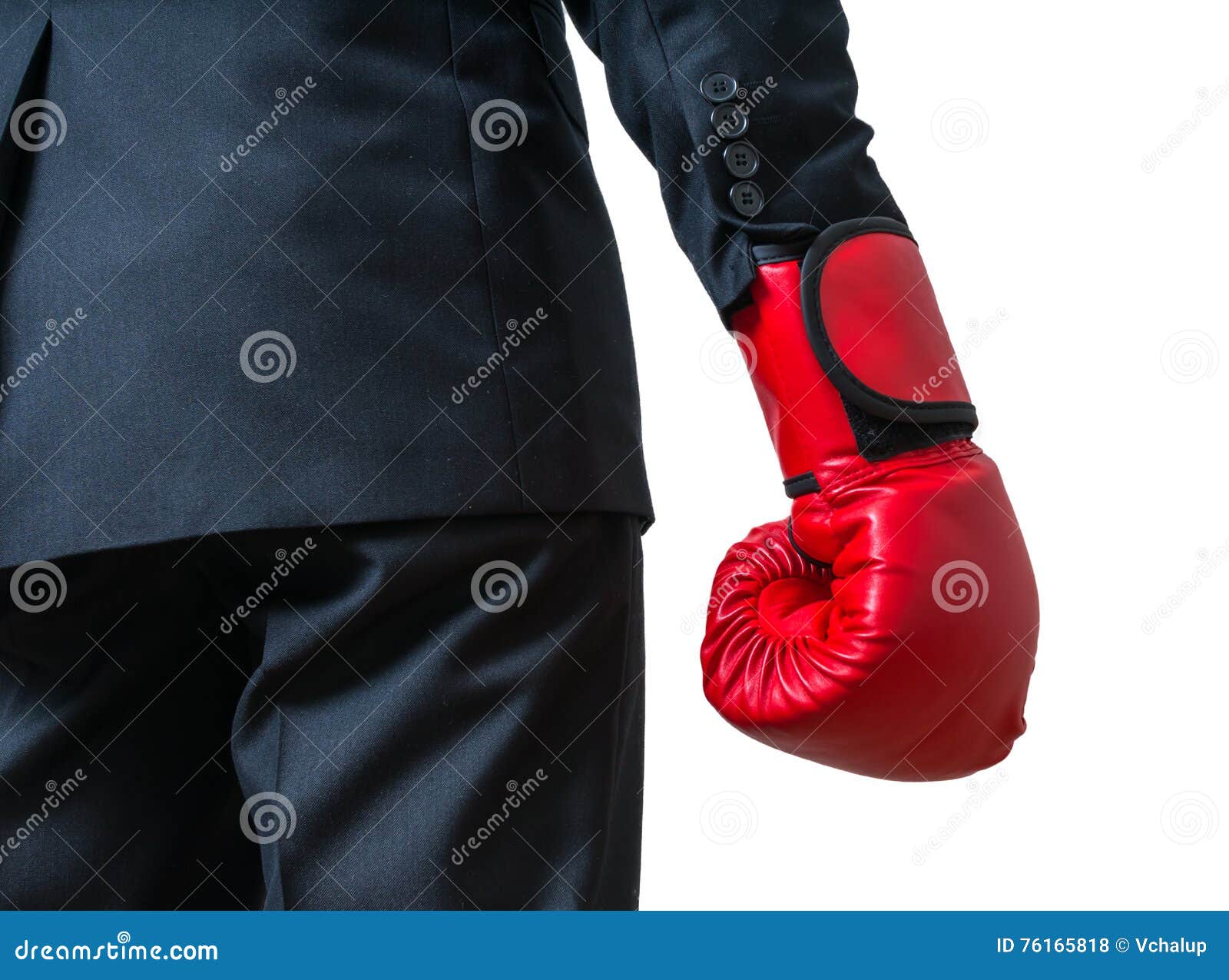 Hand of Boxing Businessman. Isolated on White Background Stock Photo ...