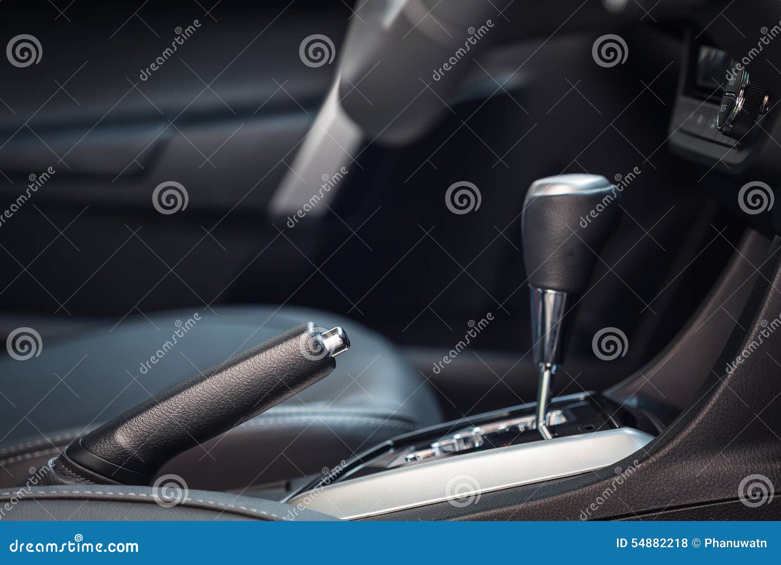 Hand Brake in a New Modern Car Stock Photo - Image of power, seat: 54882218