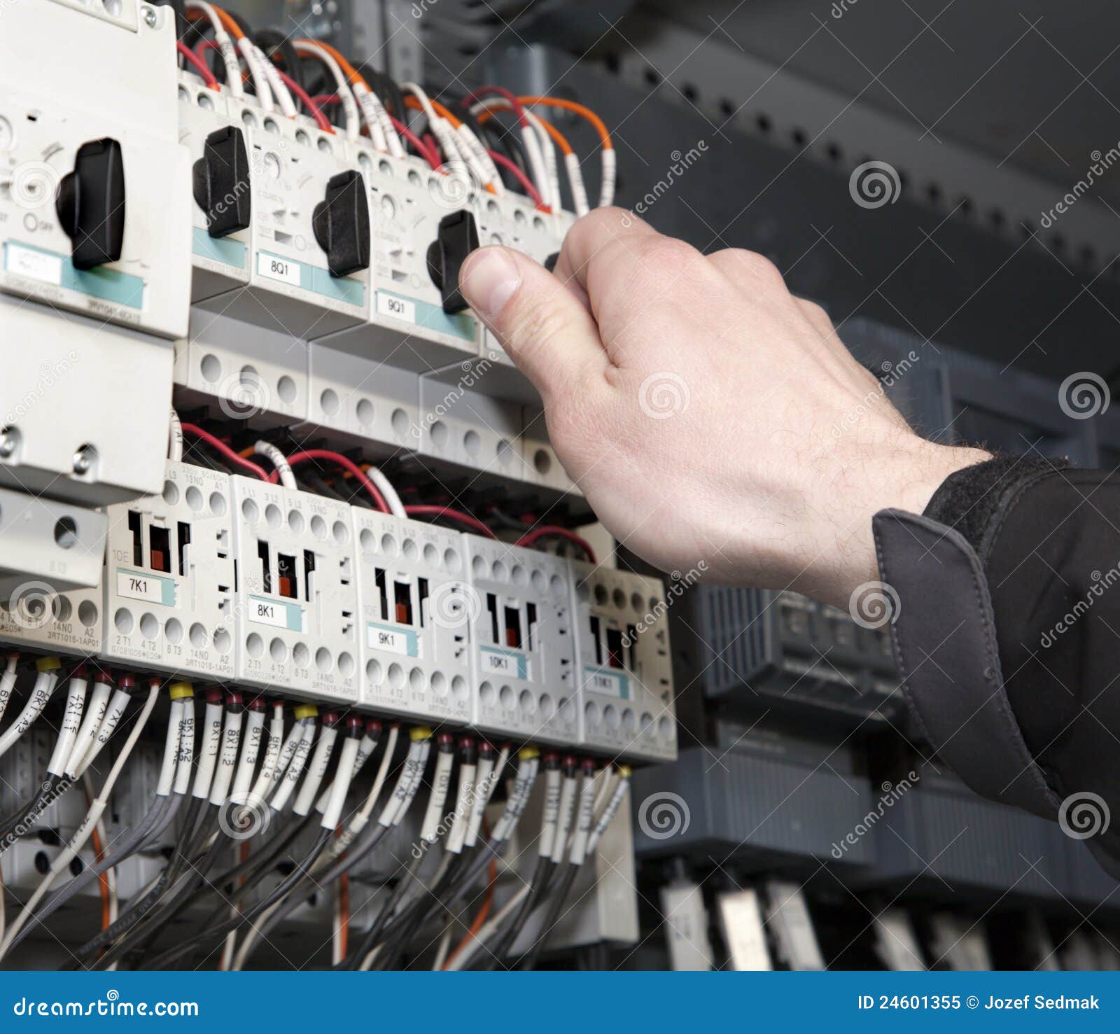 Hand and breakers stock image. Image of operating, breaker - 24601355