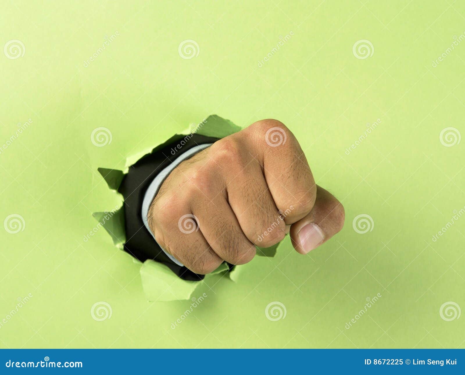 Hand Breaking through Paper Stock Image - Image of ideas, punching: 8672225