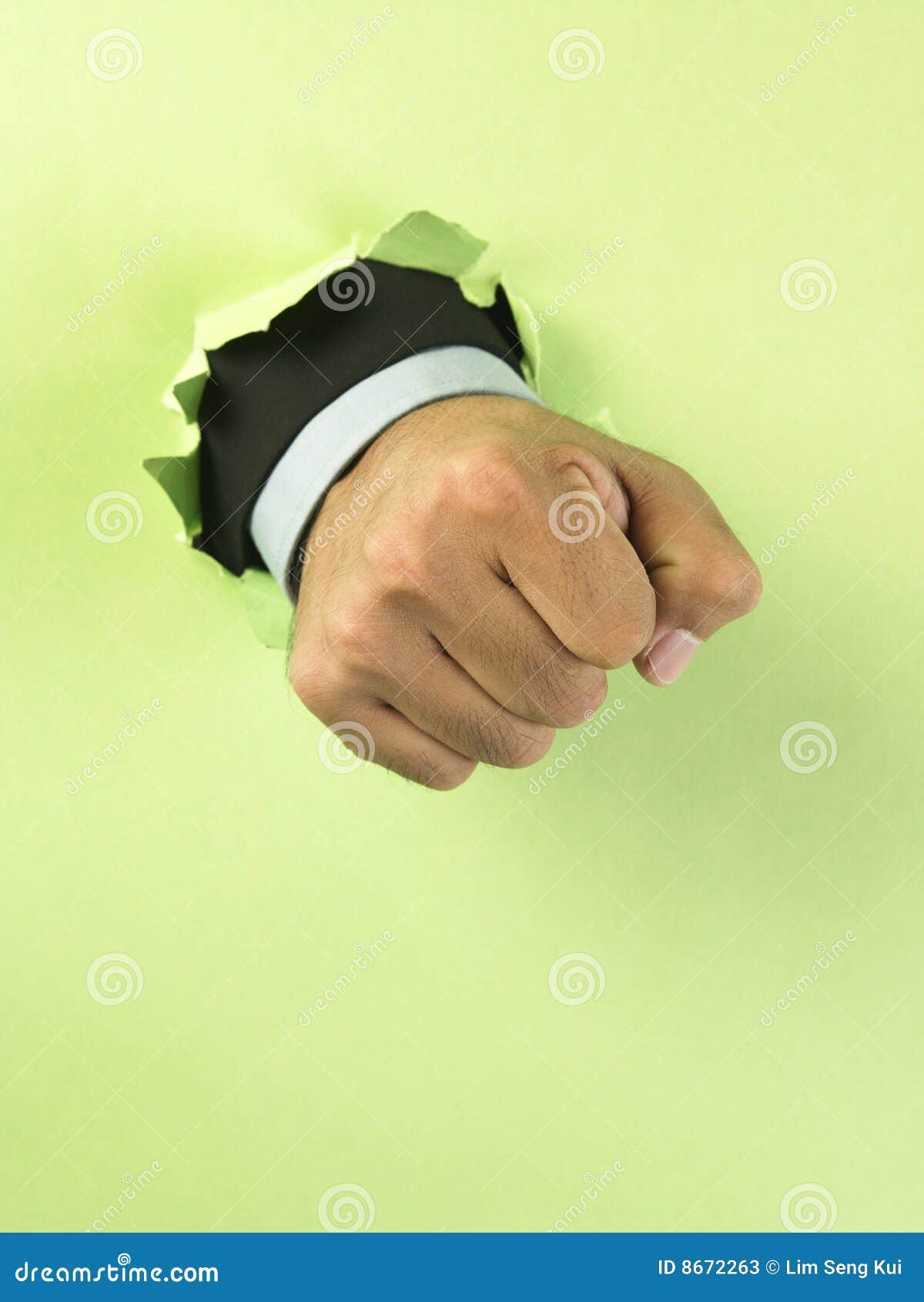Hand Breaking through Paper Stock Image - Image of gesturing, breaking ...