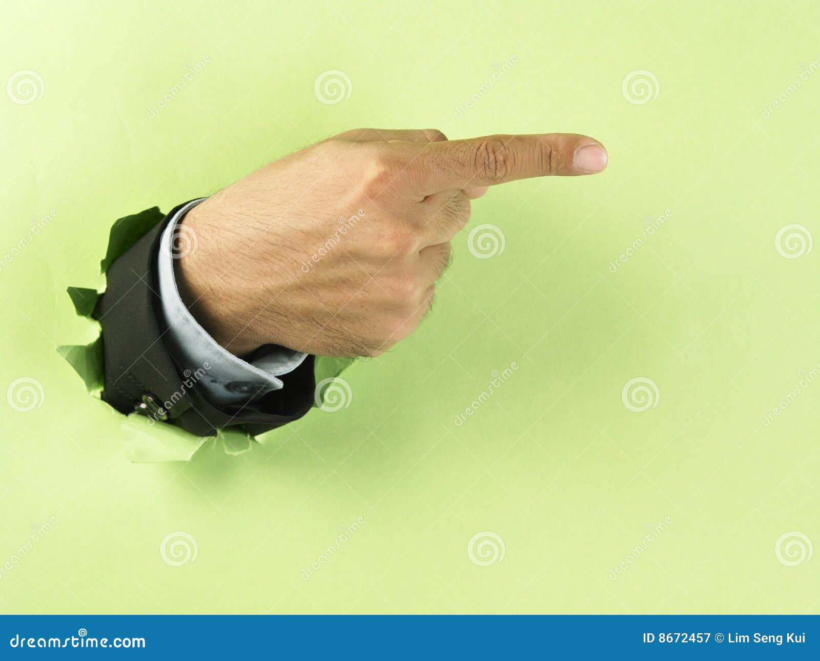 Hand Breaking through Paper Stock Image - Image of inspiration, sign ...